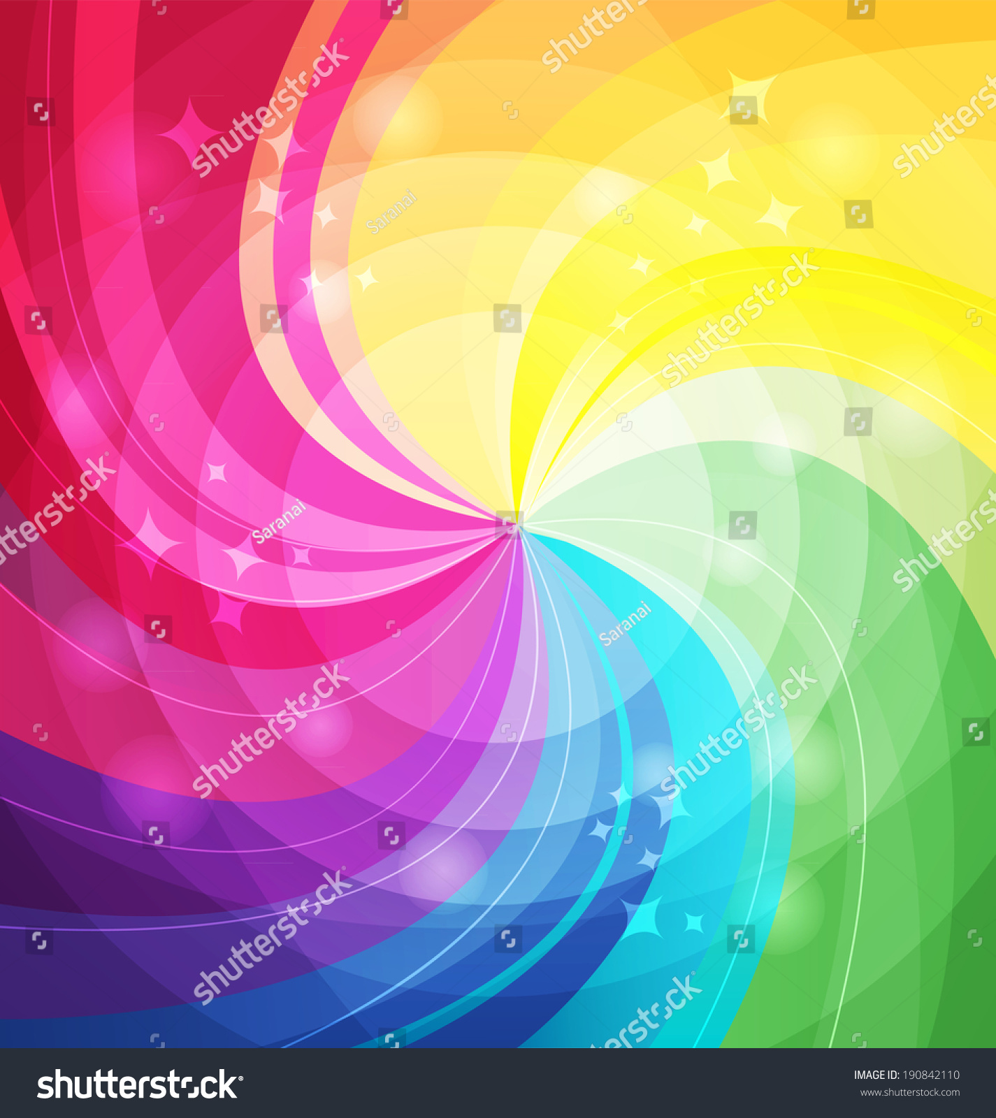 Rainbow Bright Background Rays Vector Illustraion Stock Vector (Royalty ...