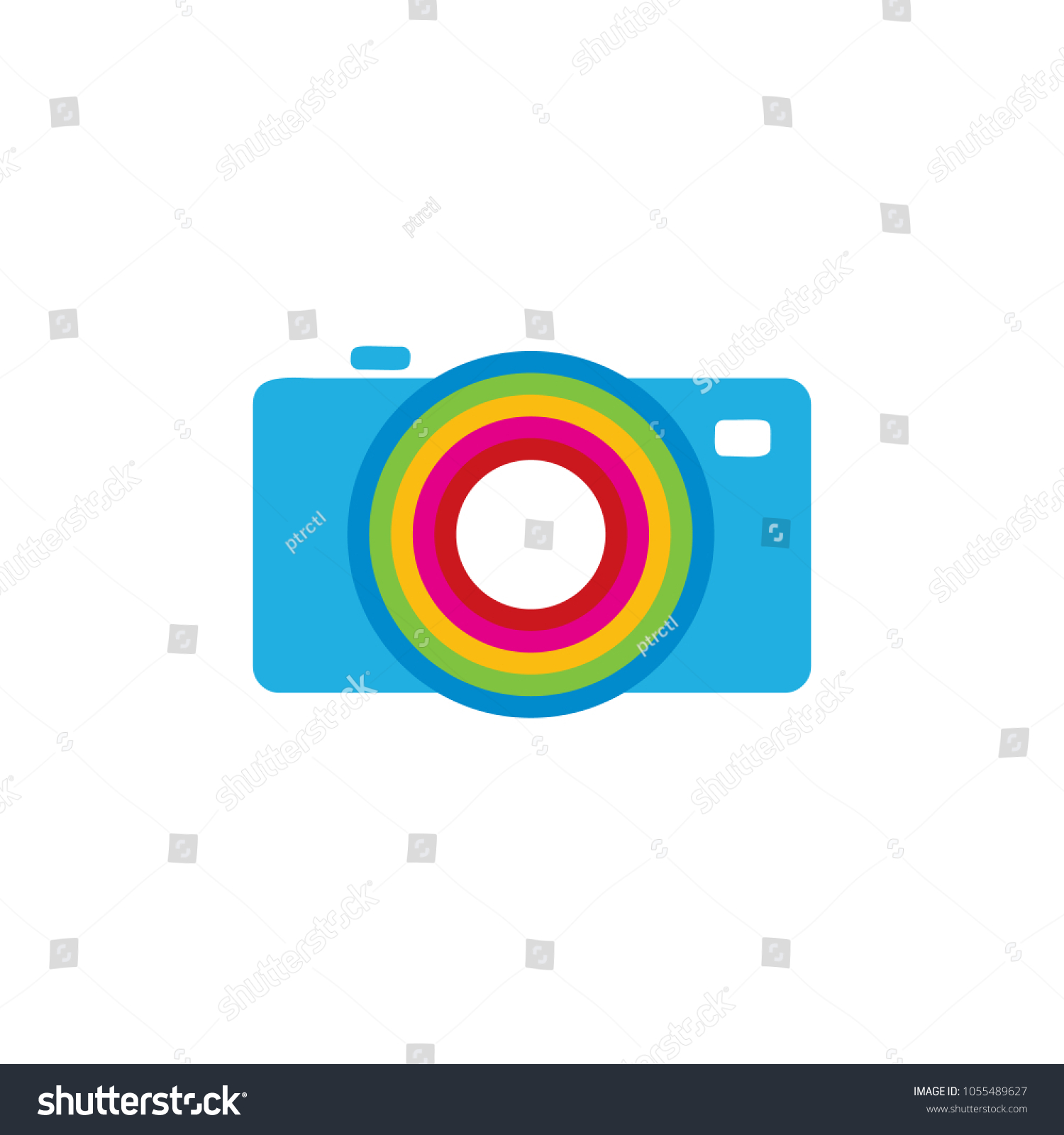 Rainbow Camera Logo Icon Design Stock Vector (Royalty Free) 1055489627