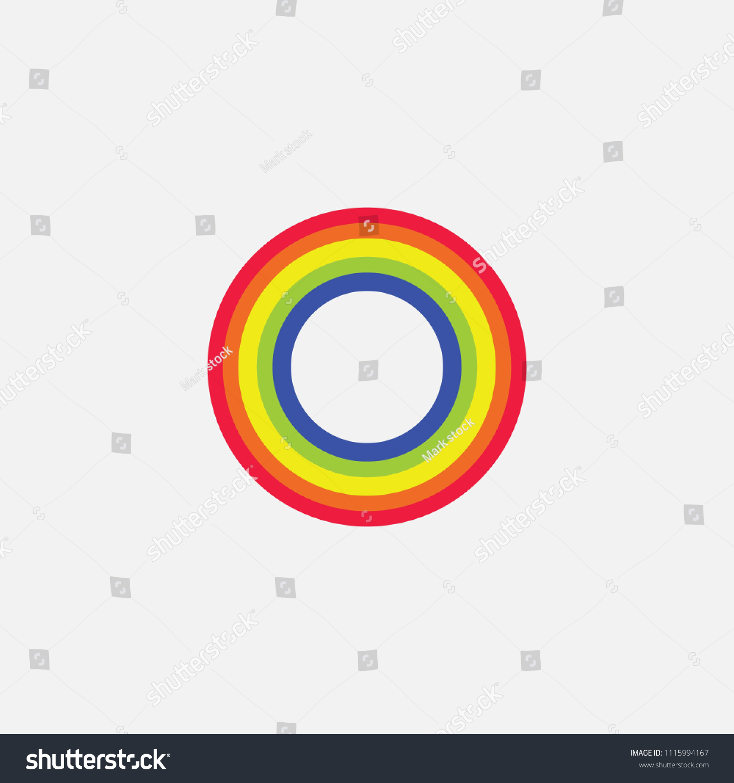 Rainbow Circle Vector Icon Colours Eps10 Stock Vector (Royalty Free ...