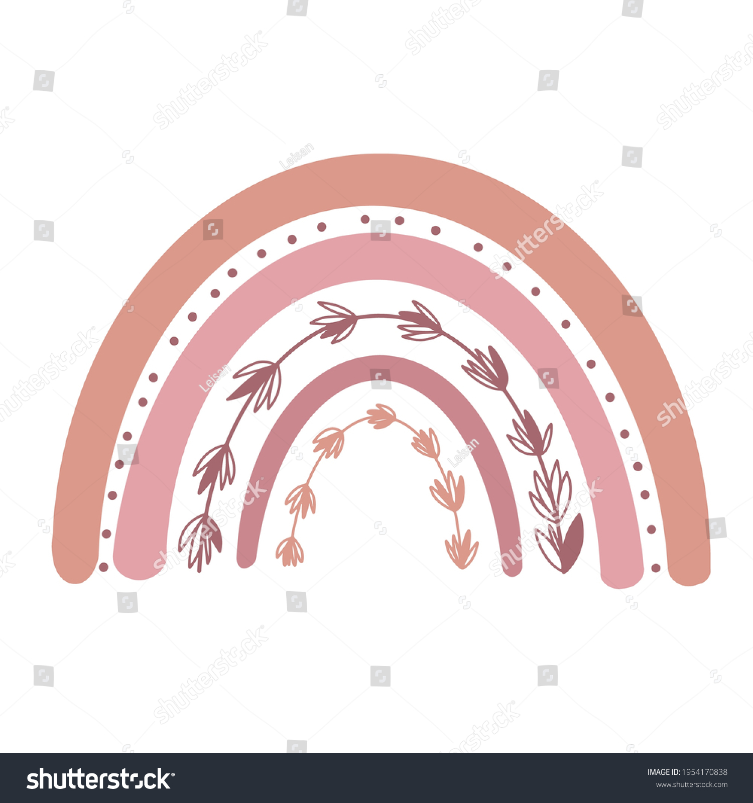 Rainbow Clip Art Rainbow Digital Modern Stock Vector (Royalty Free ...
