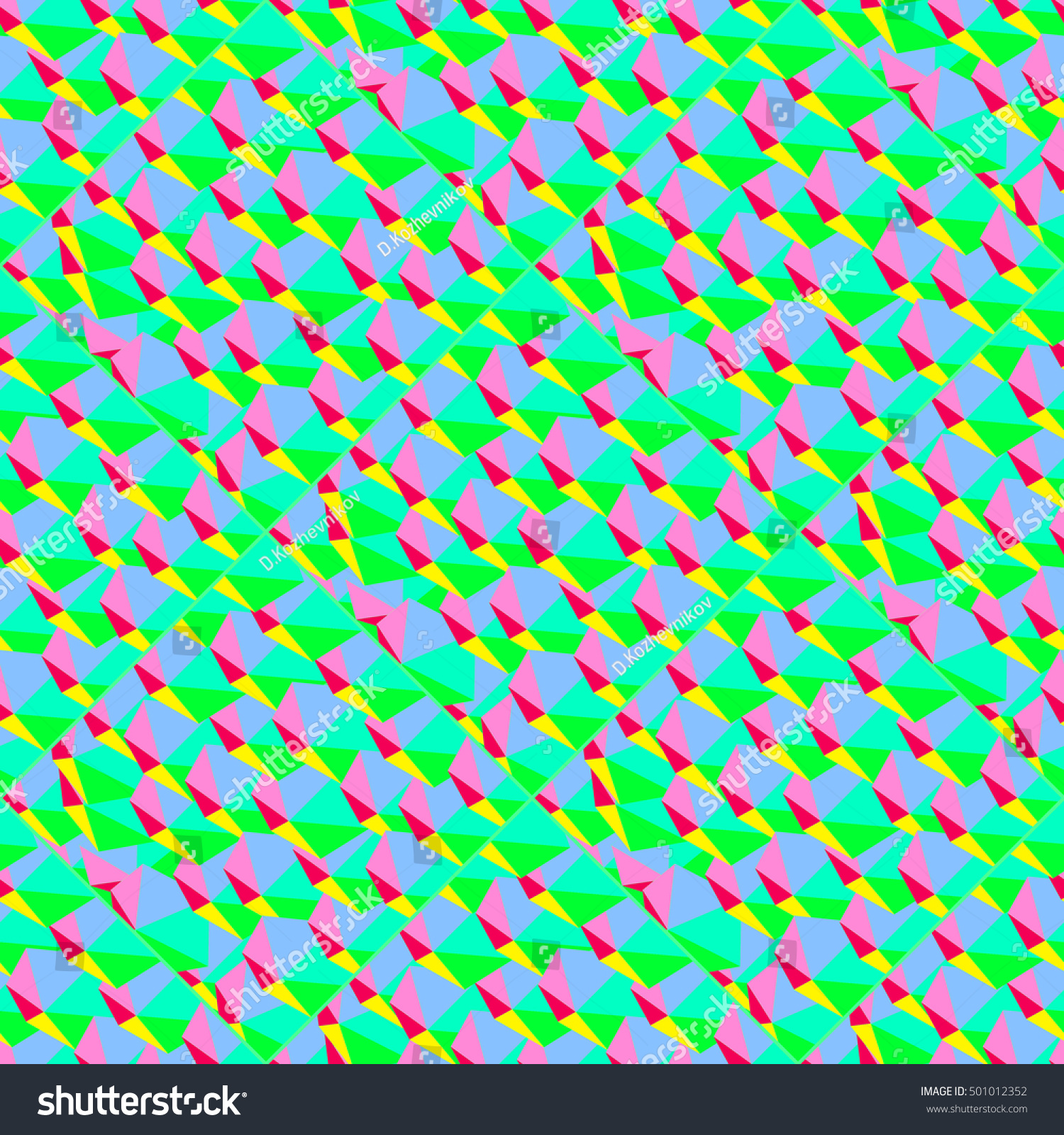 Rainbow Color Scale Geometric Mosaic Pattern Stock Vector (Royalty Free ...
