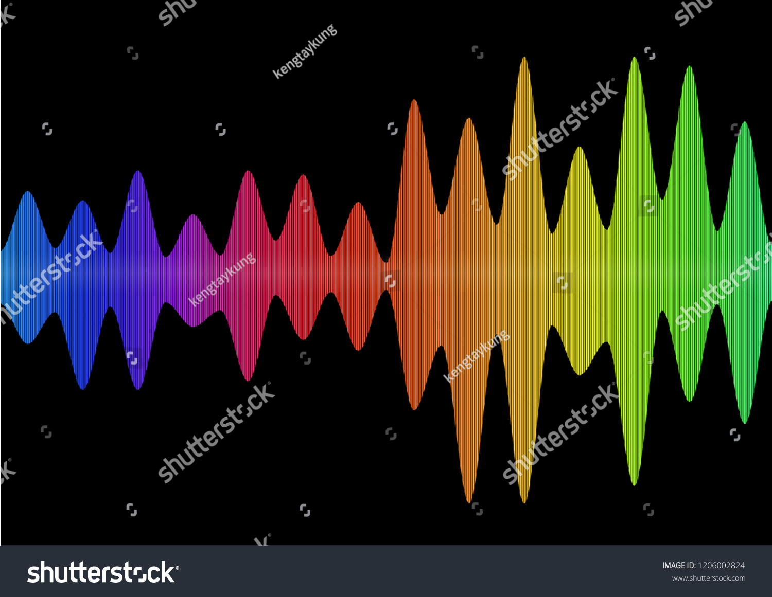 Rainbow Color Wave Vector Background Stock Vector (Royalty Free) 1206002824