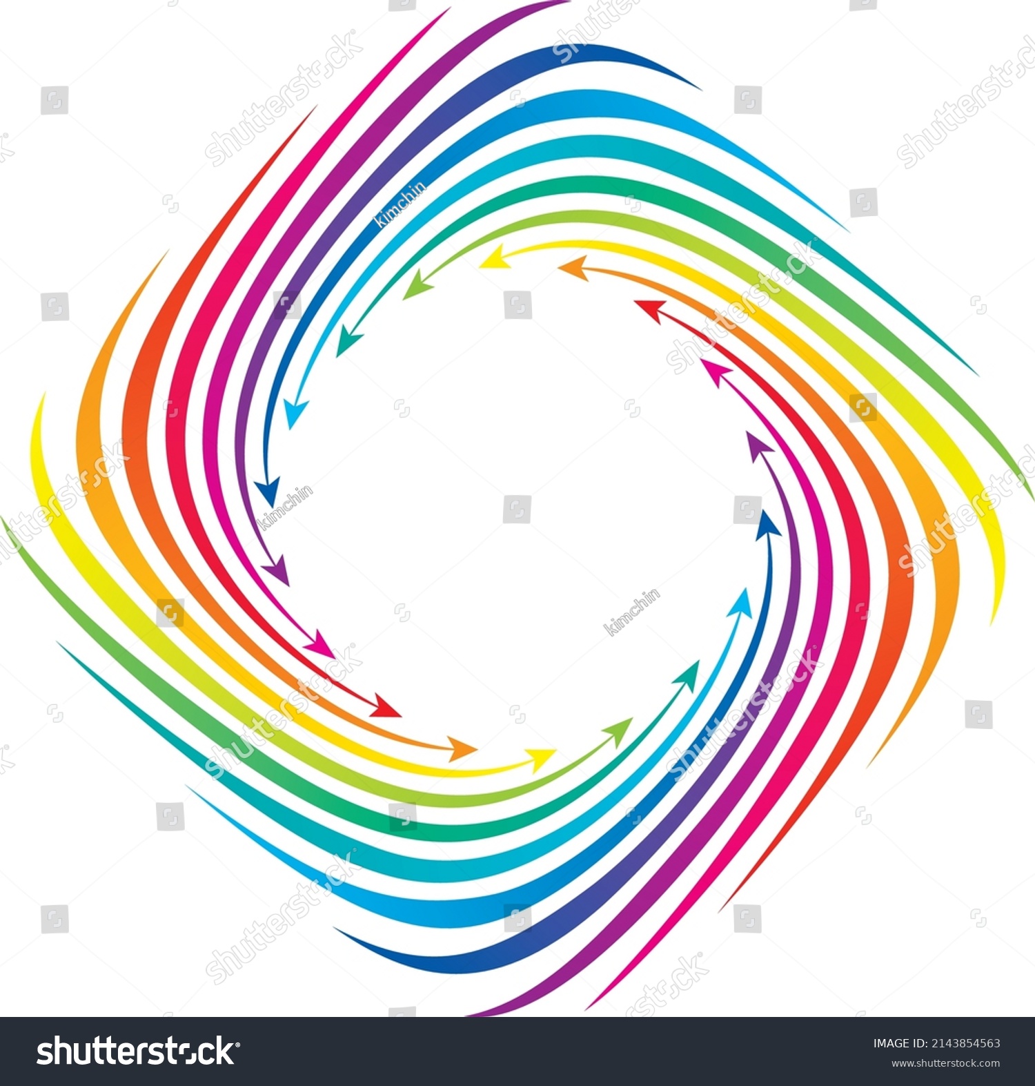 Rainbow Colored Arrow Swirl Frame Stock Vector (Royalty Free ...