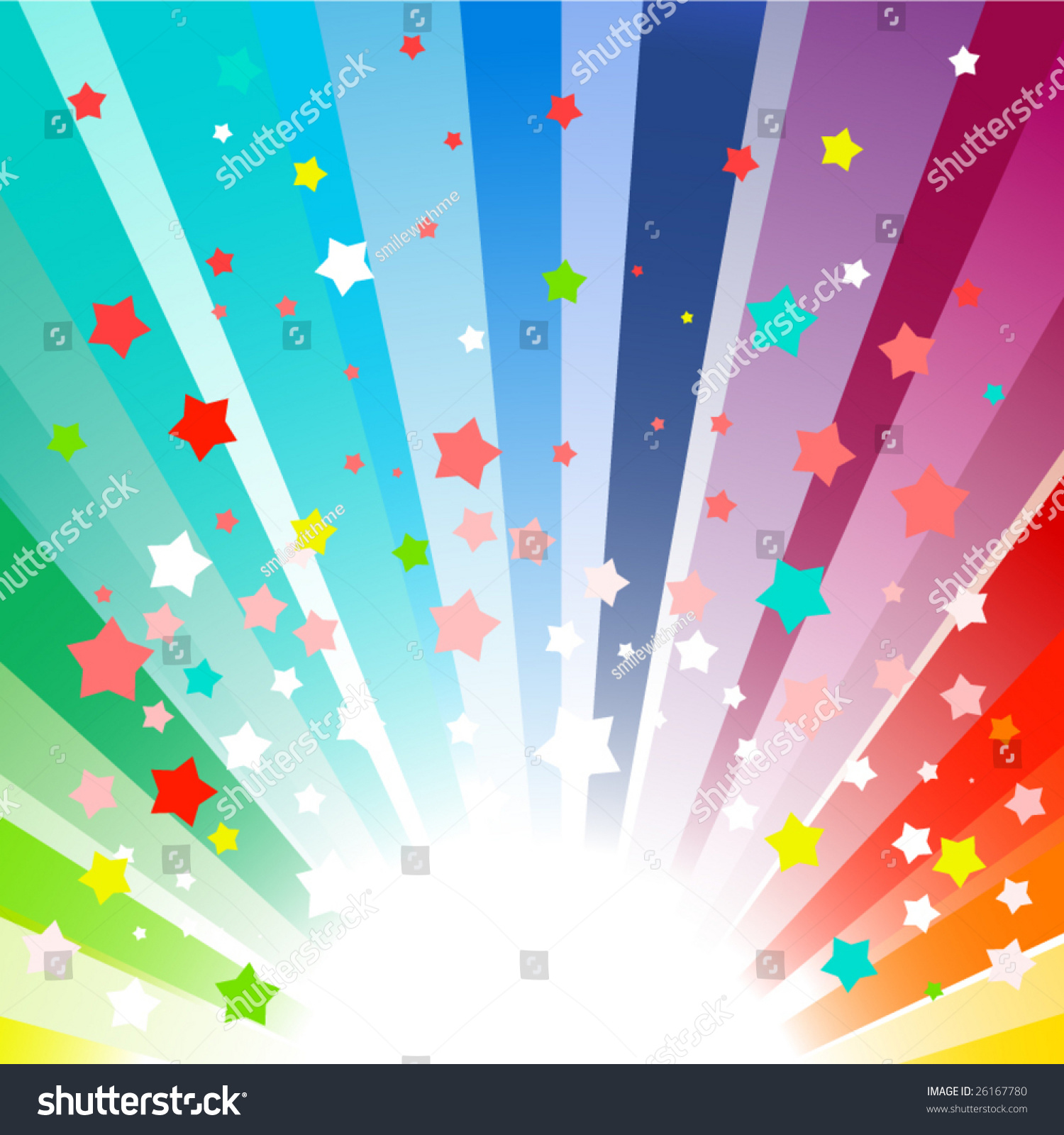 Rainbow Colored Vector Starburst Stock Vector 26167780 - Shutterstock