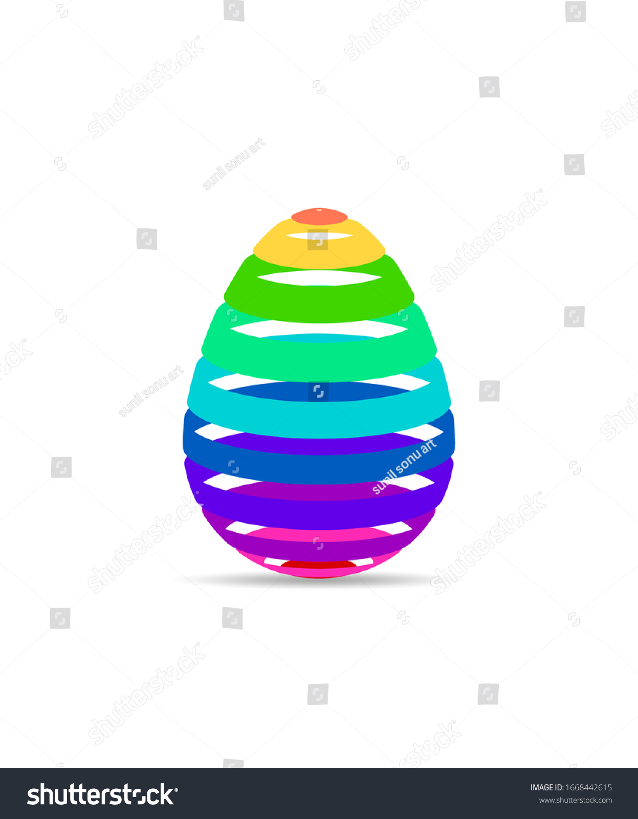 Rainbow Colorful Egg Vector Graphic Design Stock Vector (Royalty Free ...