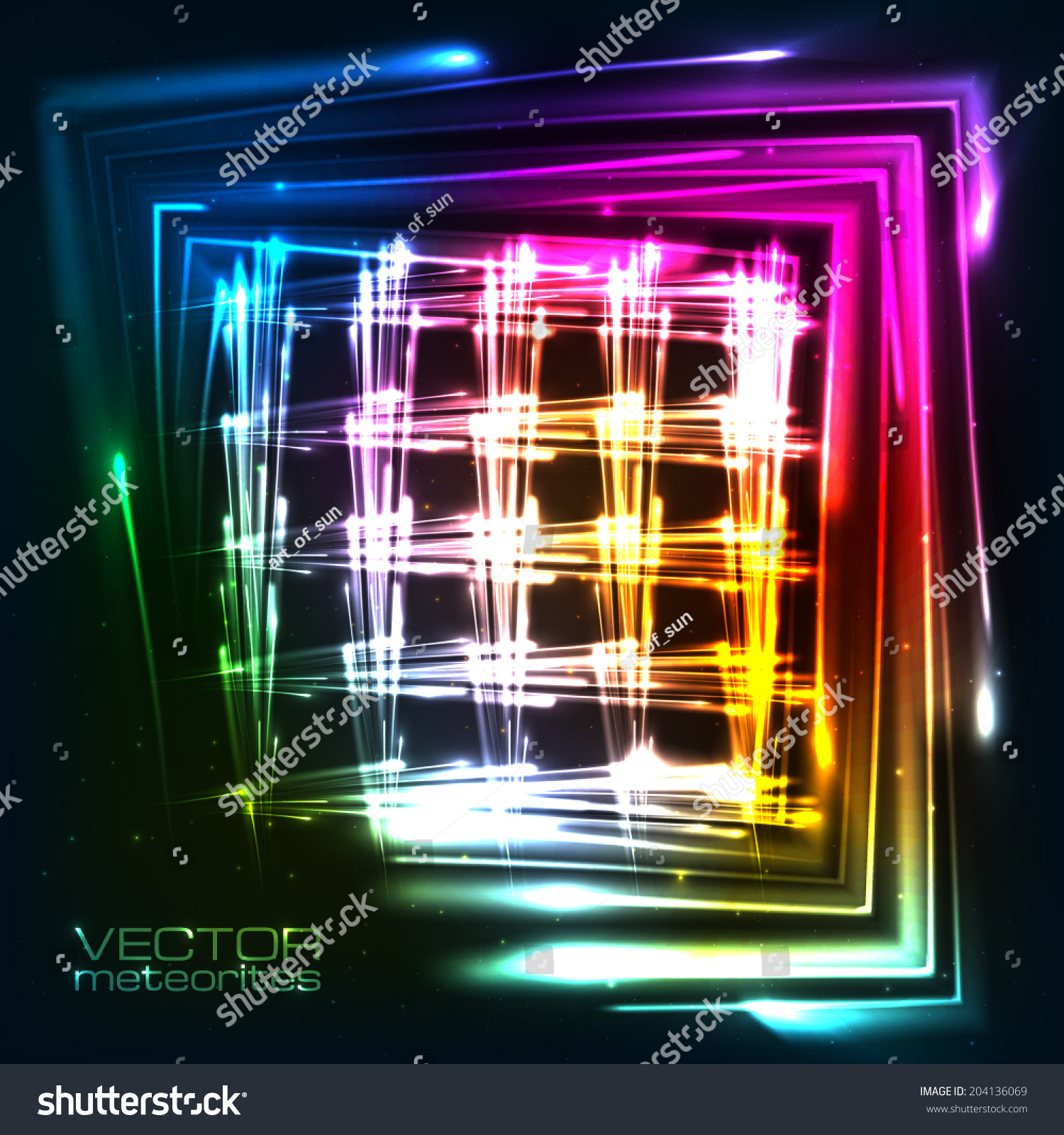 Rainbow Colors Shining Neon Lights Vector Stock Vector (Royalty Free ...