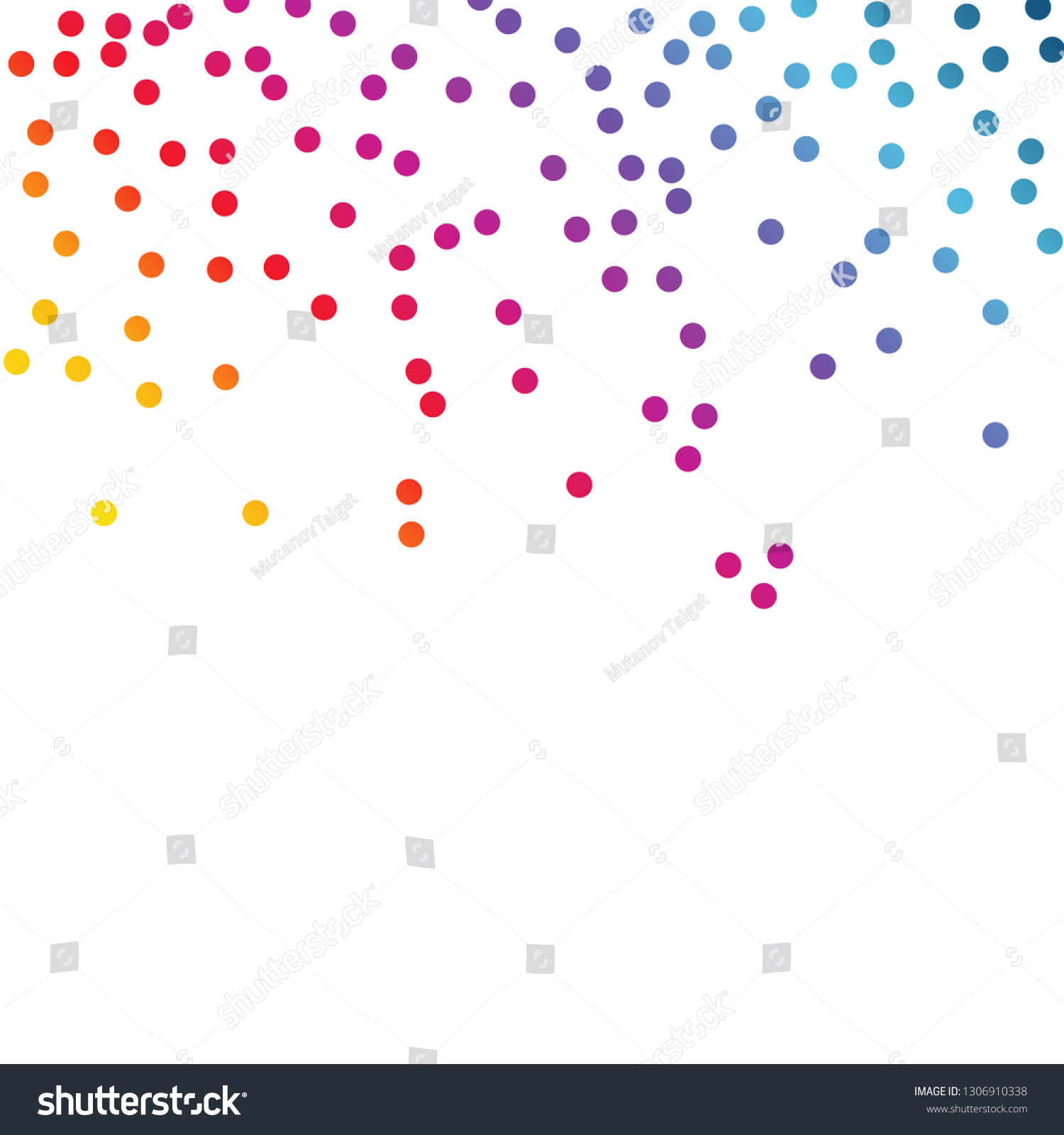 Rainbow Dot Confetti Vector Illustrator Stock Vector (Royalty Free ...
