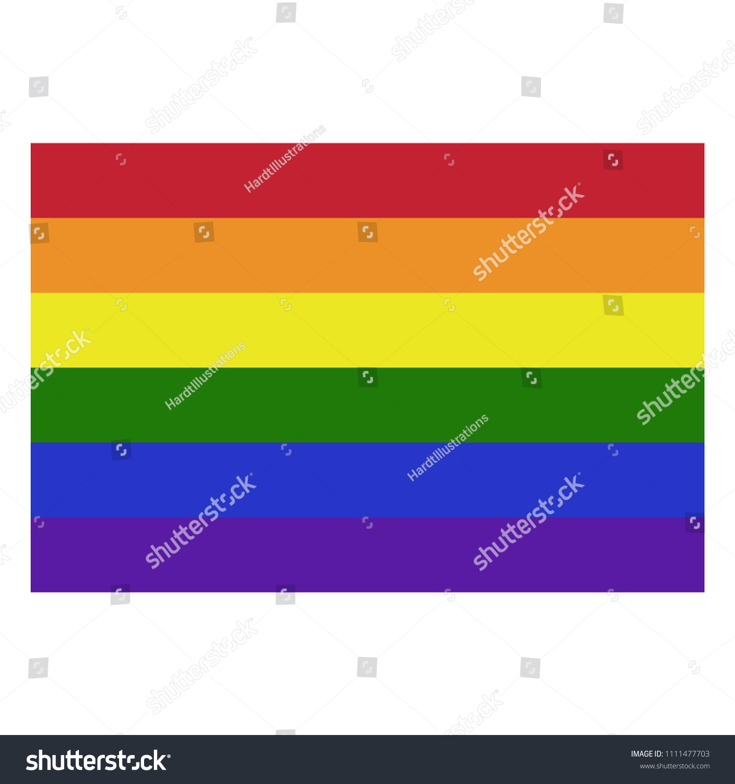 Rainbow Flag Rainbow Flag Horizontal Stripes Stock Vector (Royalty Free ...