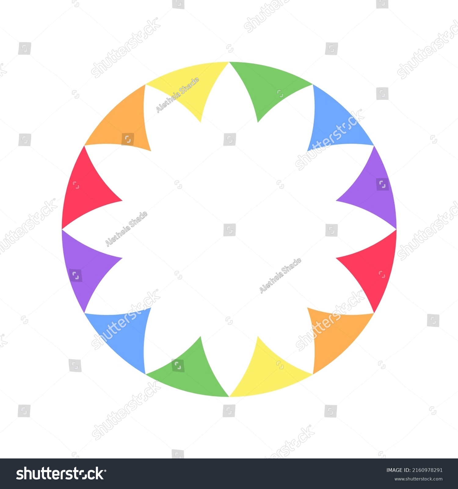 Rainbow Frame Simple Minimal Border Template Stock Vector (Royalty Free ...