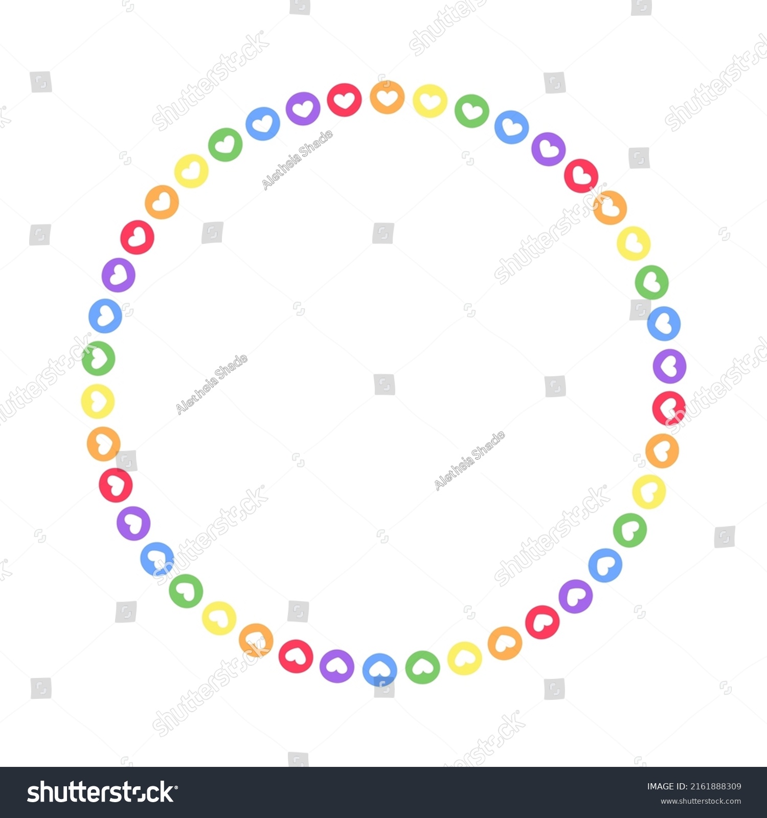 Rainbow Frame Simple Minimal Border Template Stock Vector (Royalty Free ...