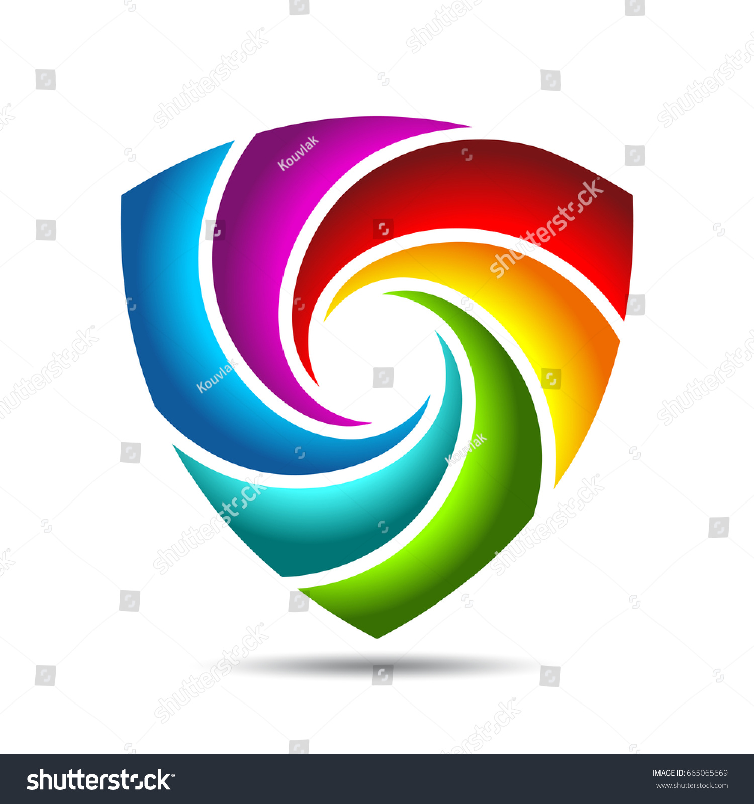 Rainbow Guard Logo Stock Vector (Royalty Free) 665065669