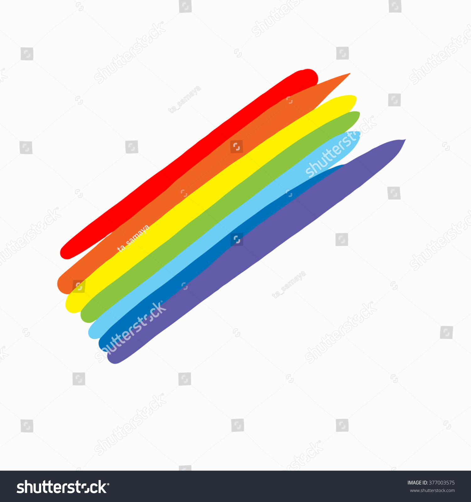 Rainbow Hand Drawn Vector Illustration Stock Vector (Royalty Free ...