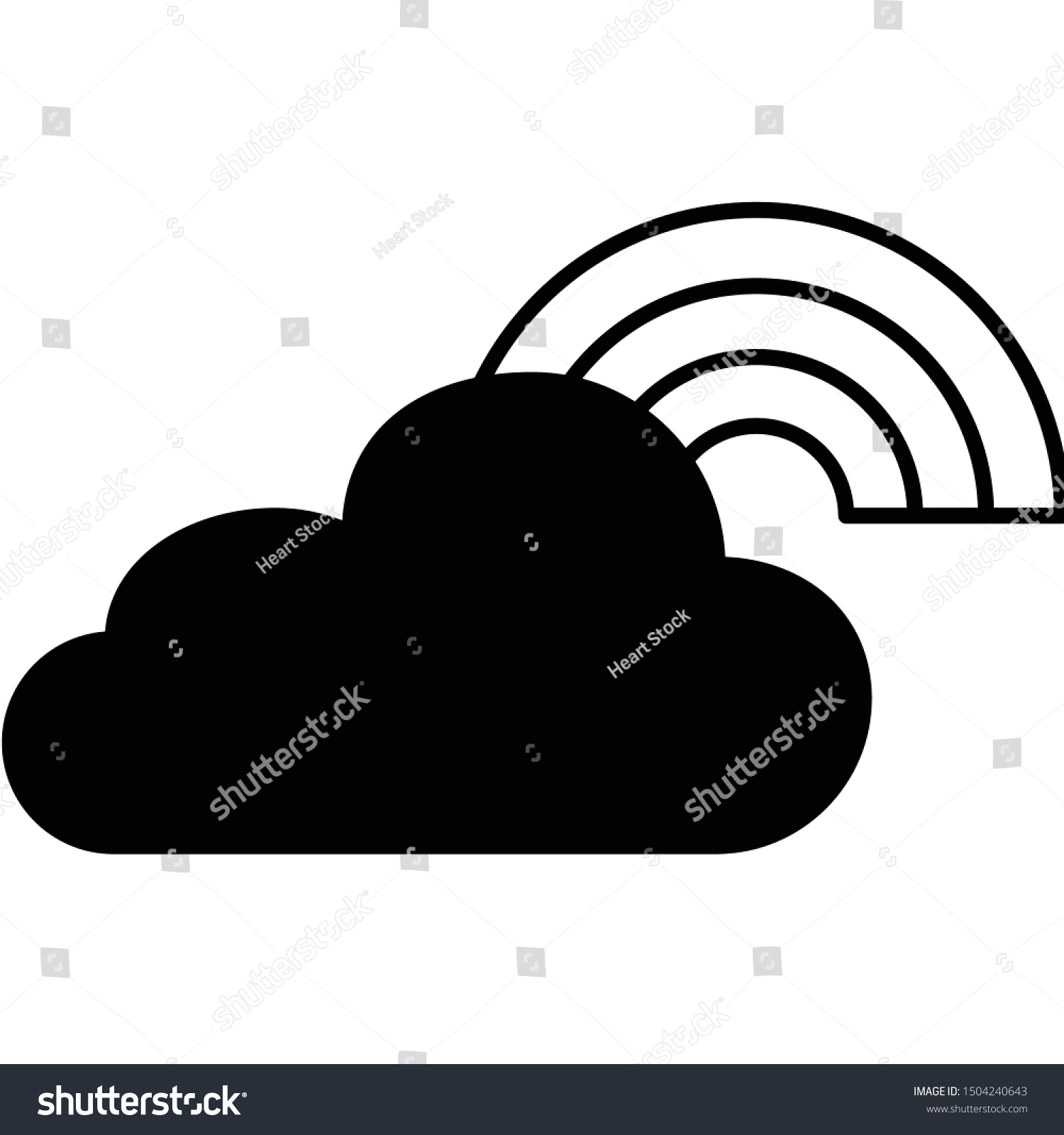 Rainbow Icon Fill Vector Illustration Stock Vector (Royalty Free ...