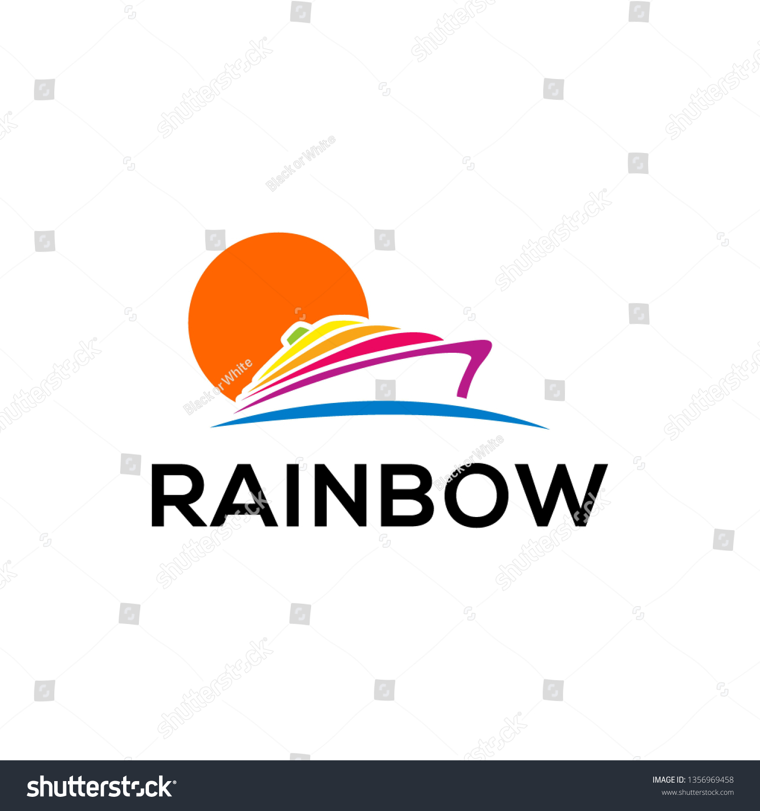 Rainbow Logo Design Stock Vector (Royalty Free) 1356969458 | Shutterstock