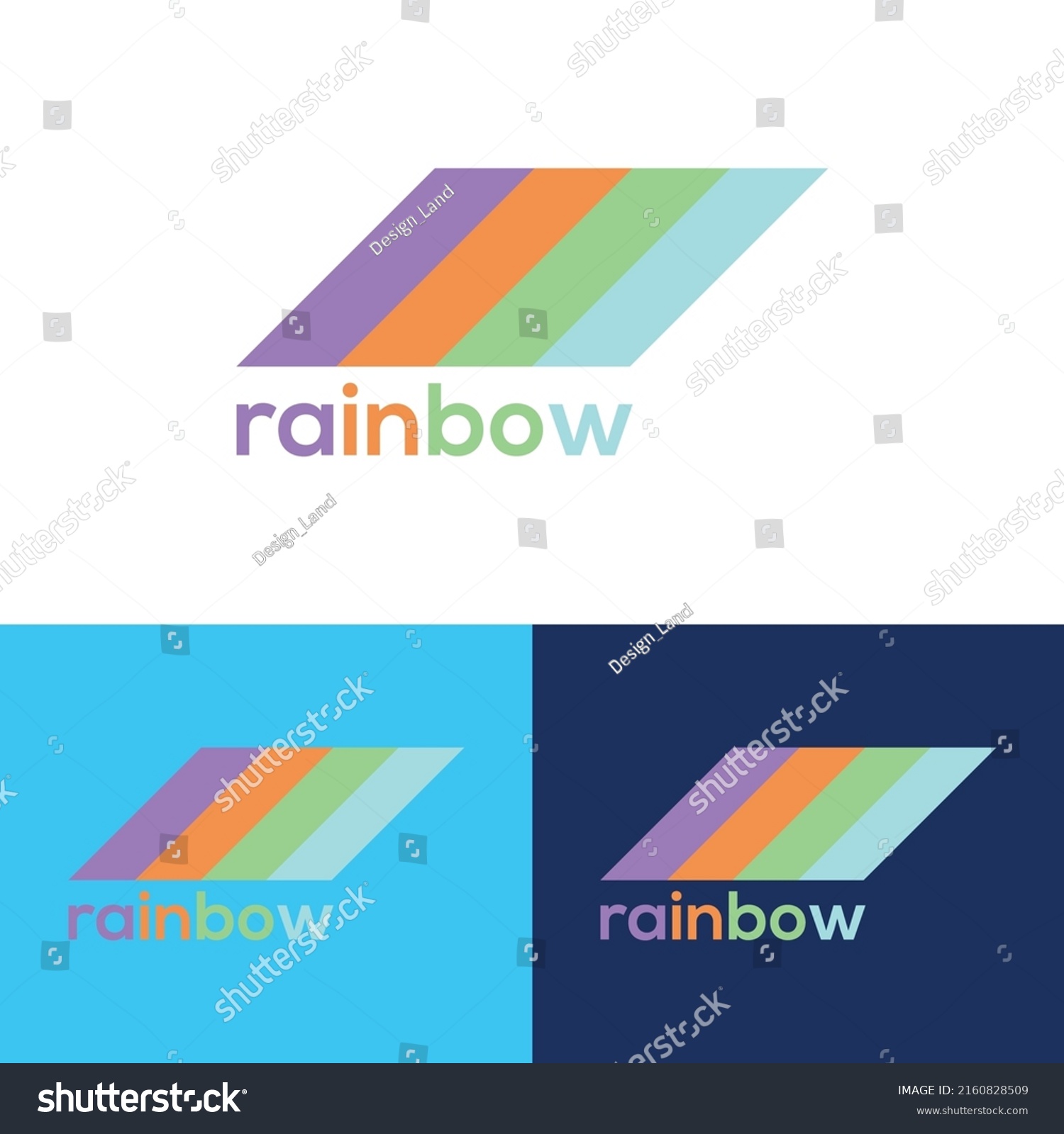 Rainbow Logo Design Vector Template Stock Vector (Royalty Free ...