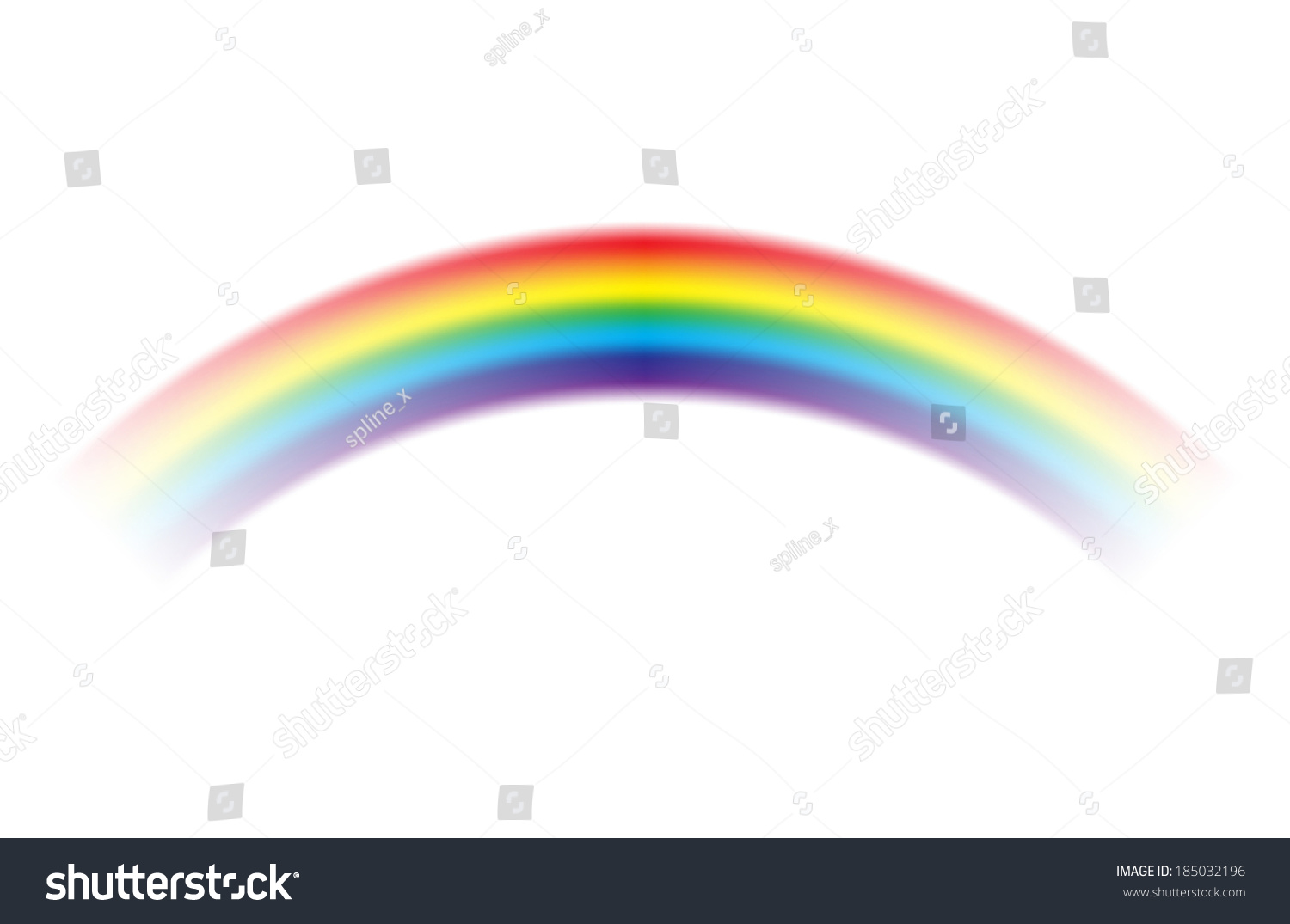 Rainbow On White Background Vector Illustration Stock Vector (Royalty ...
