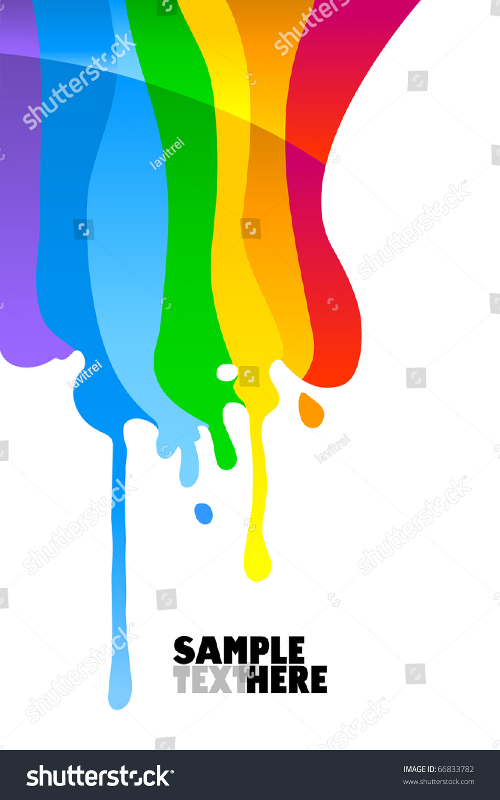 Rainbow Paint Dripping On White Background Stock Vector (Royalty Free ...