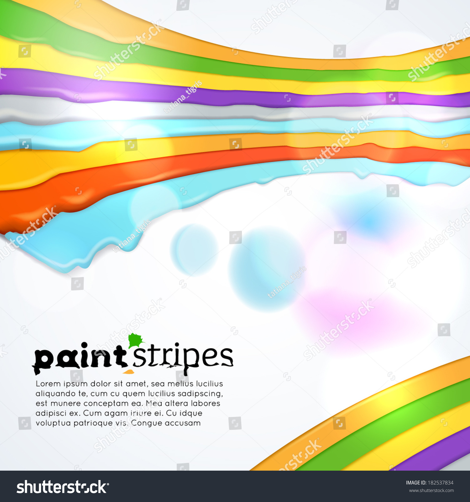 Rainbow Paint Stripes Vector Background Stock Vector (Royalty Free ...