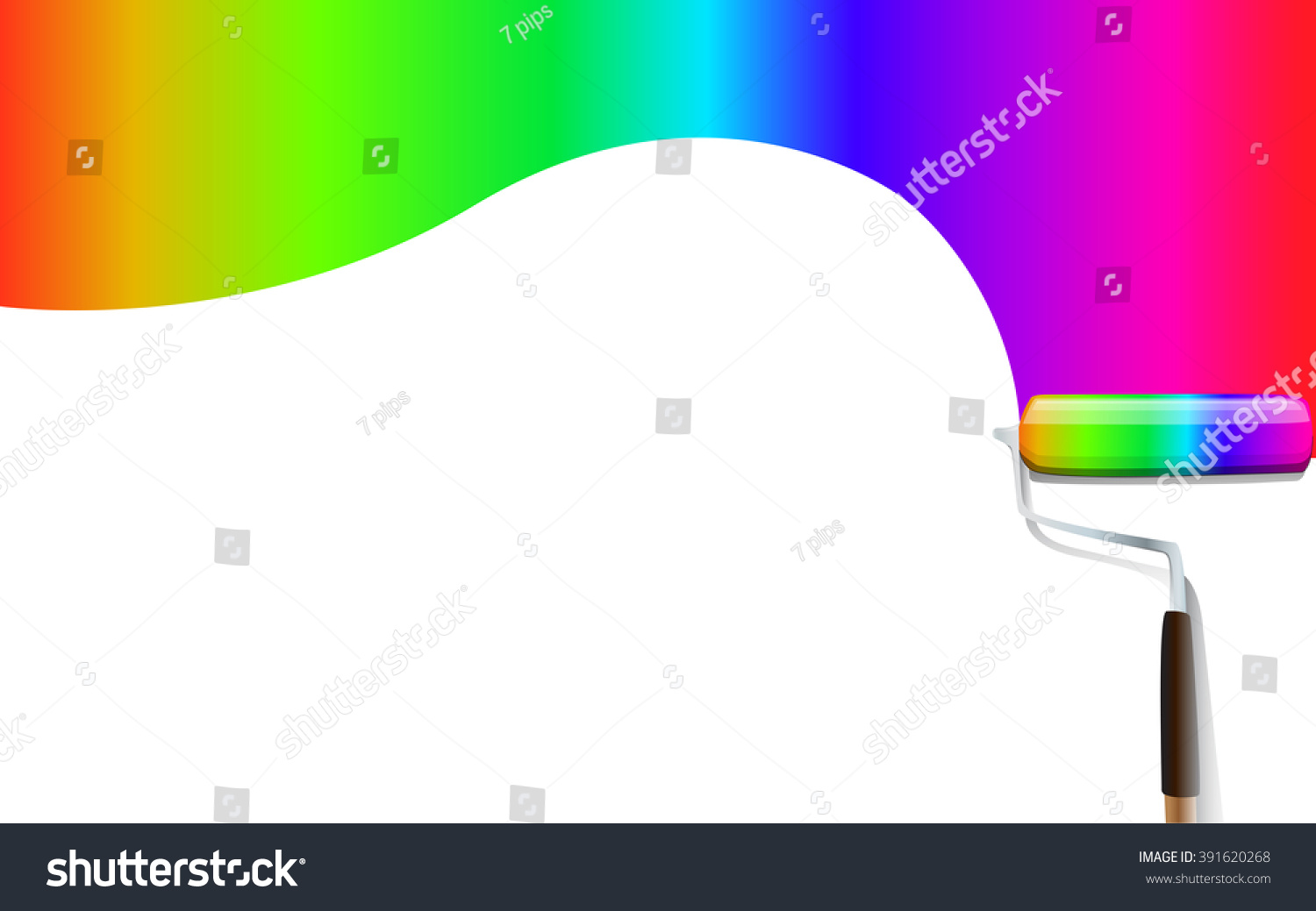 Rainbow Paintbrush Colorful Vector Background Stock Vector (Royalty ...