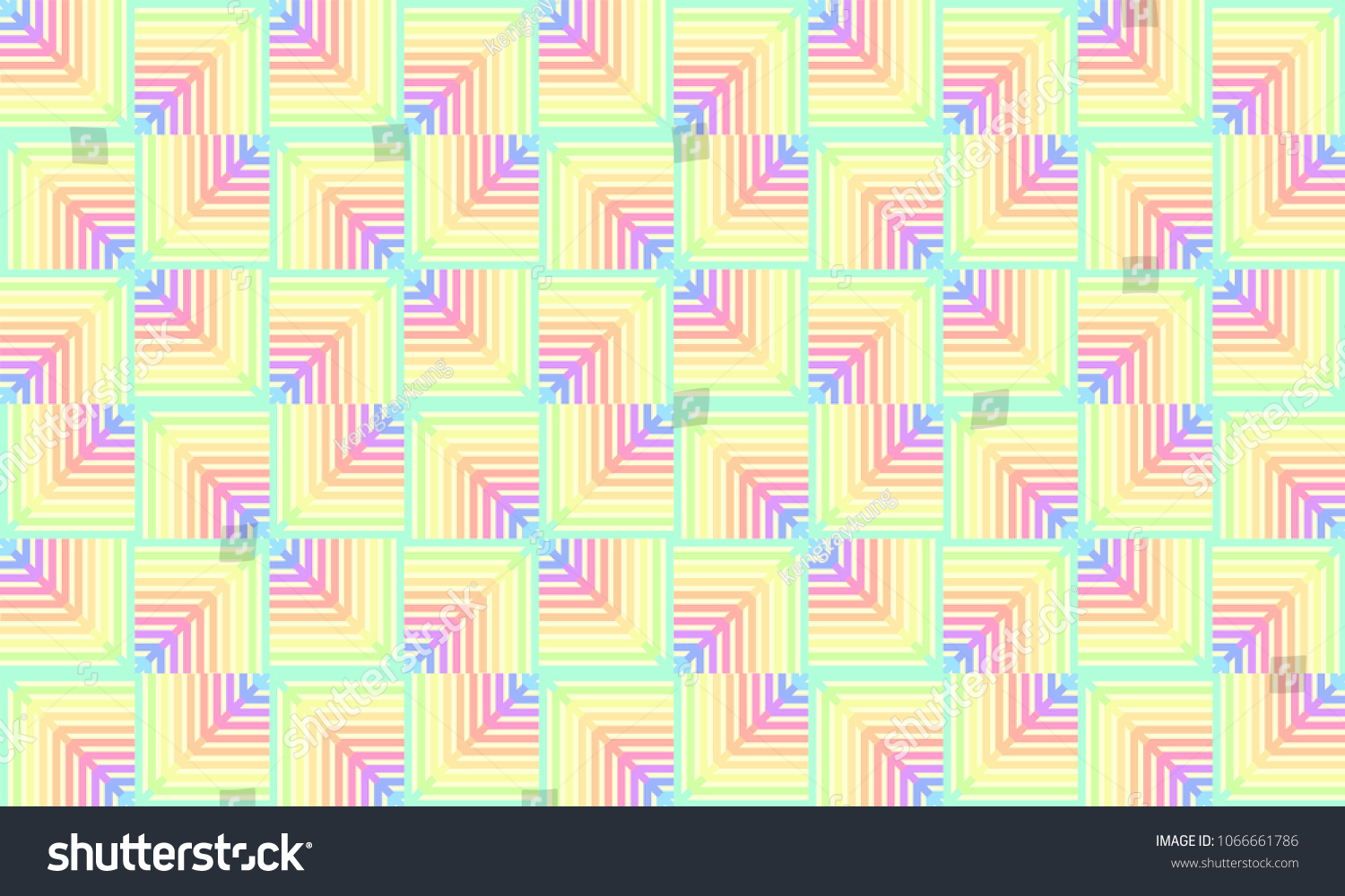Rainbow Pastel Color Square Pattern Stock Vector (Royalty Free ...