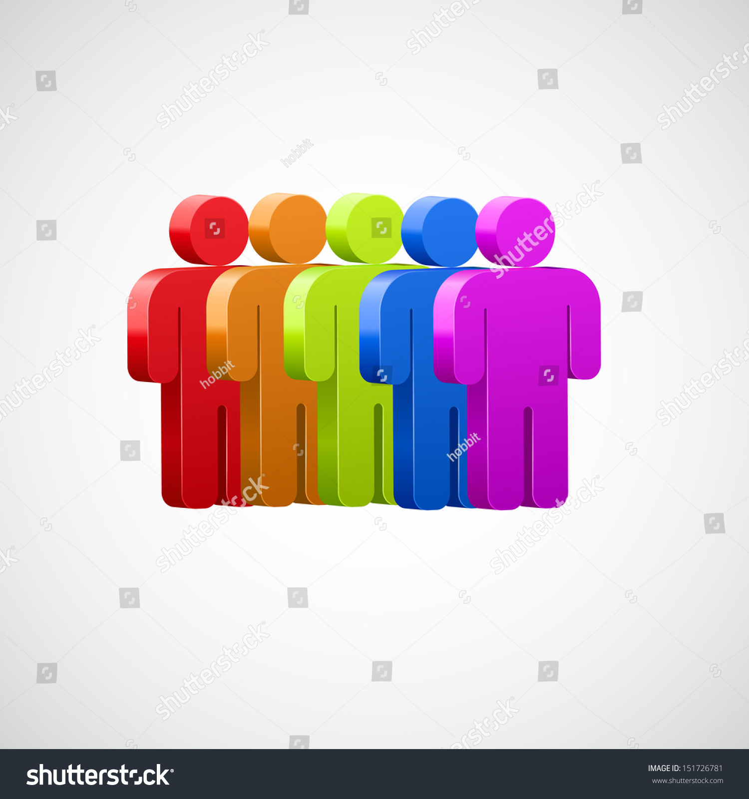 Rainbow People Vector Illustration Stock Vector (Royalty Free ...