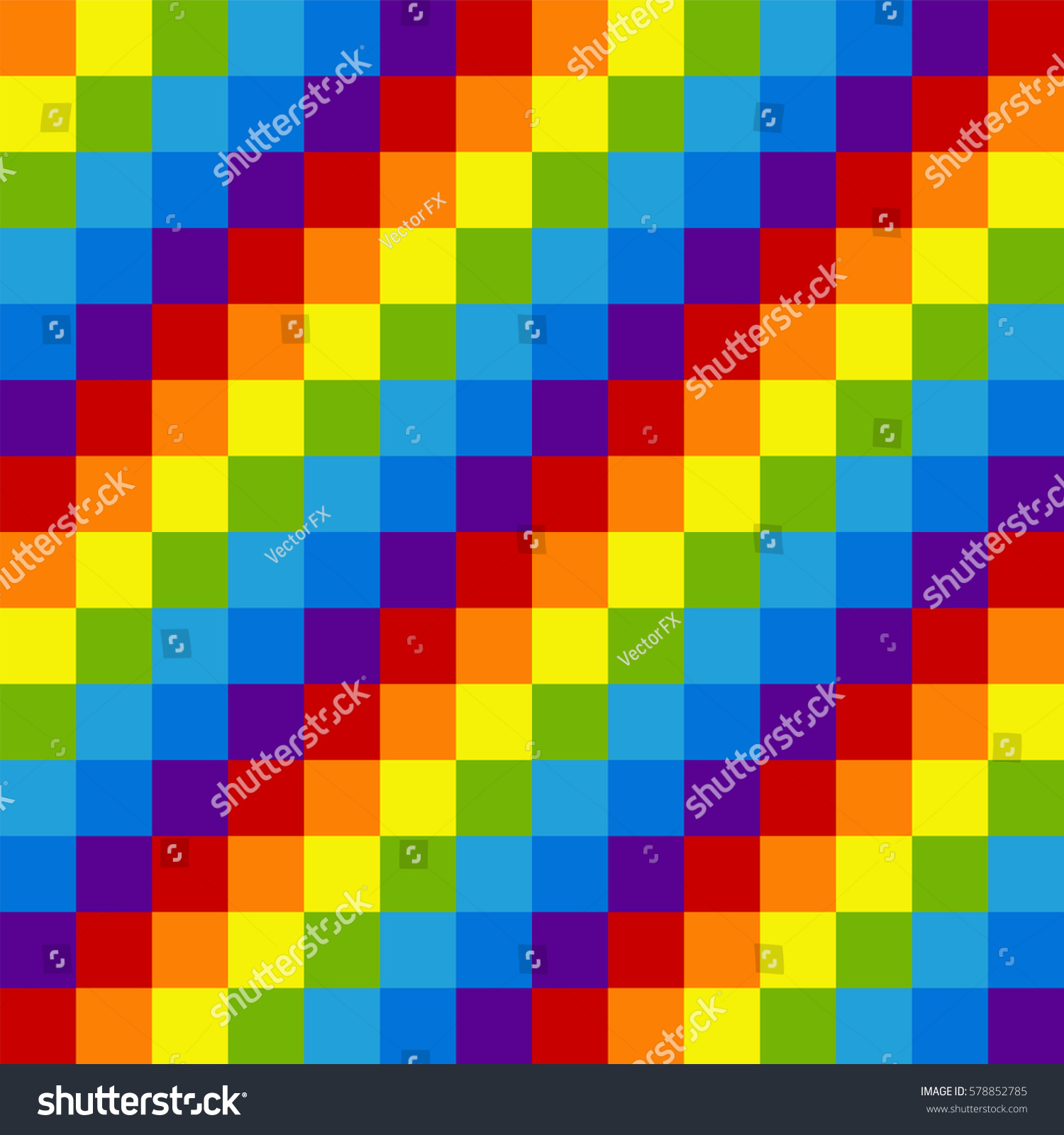 Rainbow Pixel Seamless Pattern Alternating Colored Stock Vector (Royalty Free) 578852785 ...