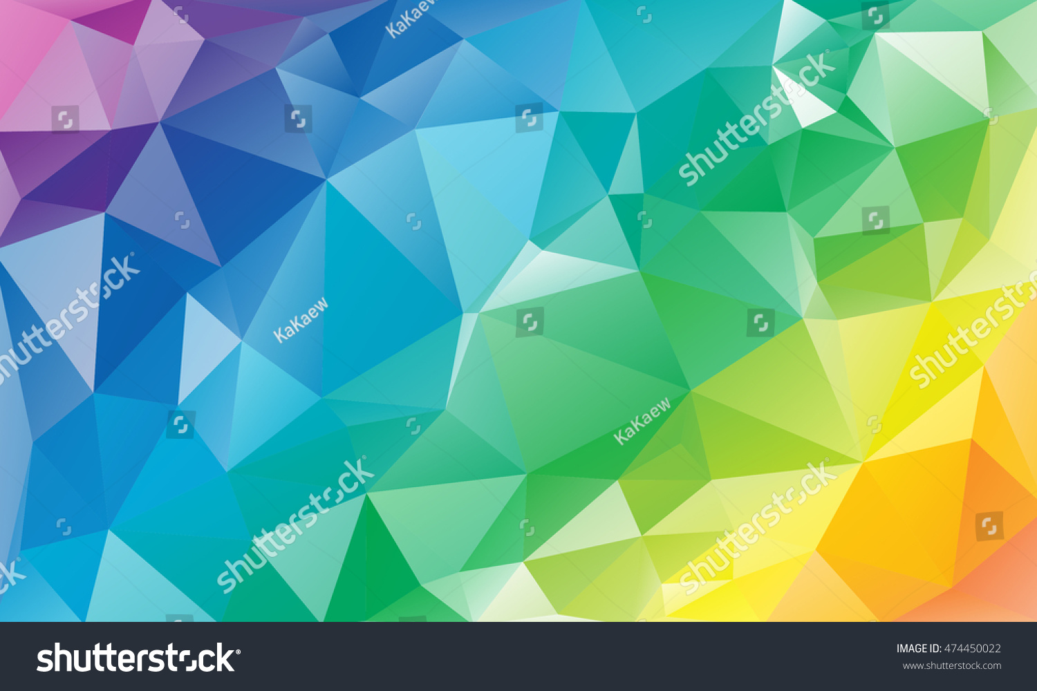 Rainbow Polygon Background Wallpaper Stock Vector (Royalty Free) 474450022