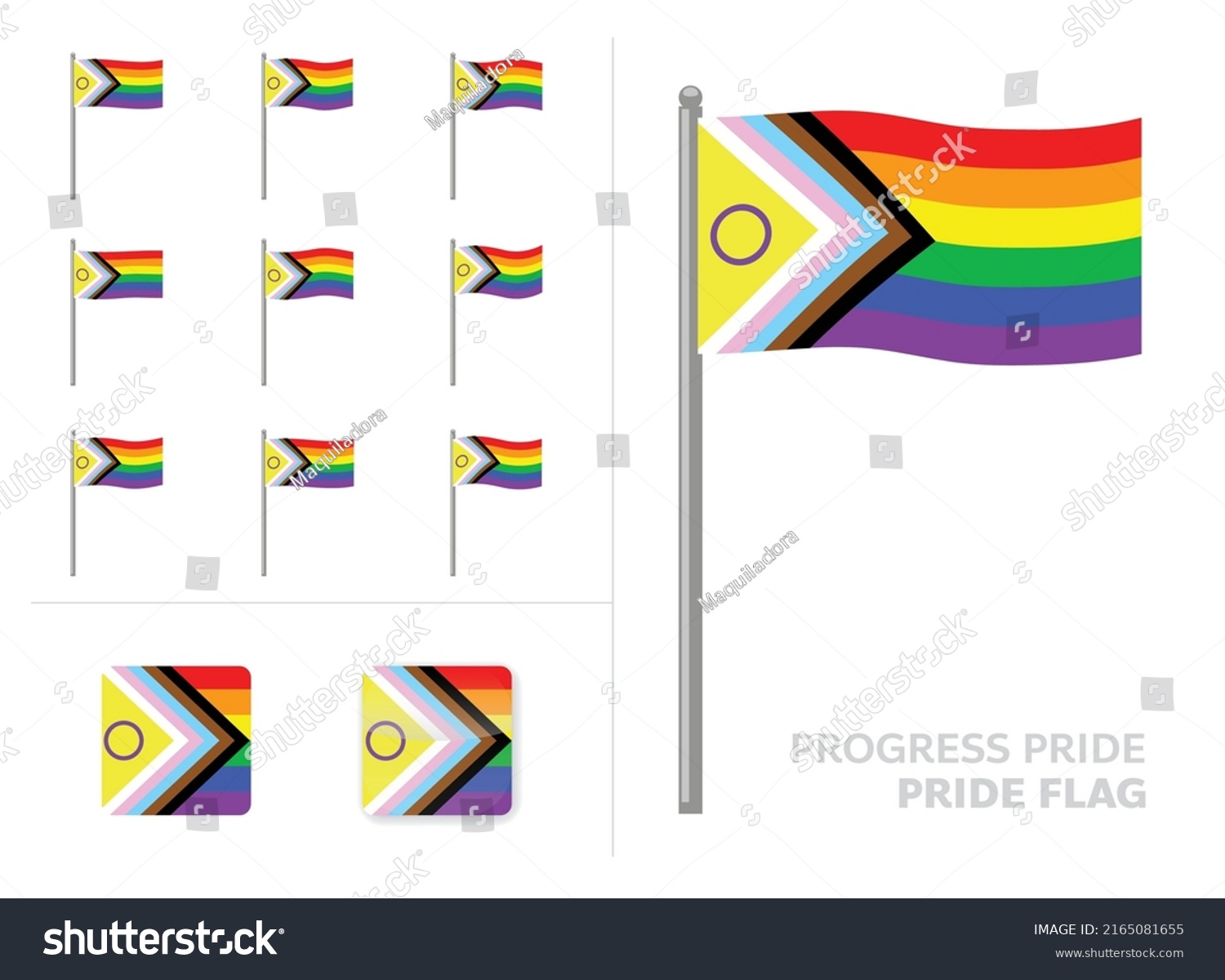 Rainbow Pride Flag Progress Waving Animation Stock Vector (Royalty Free ...