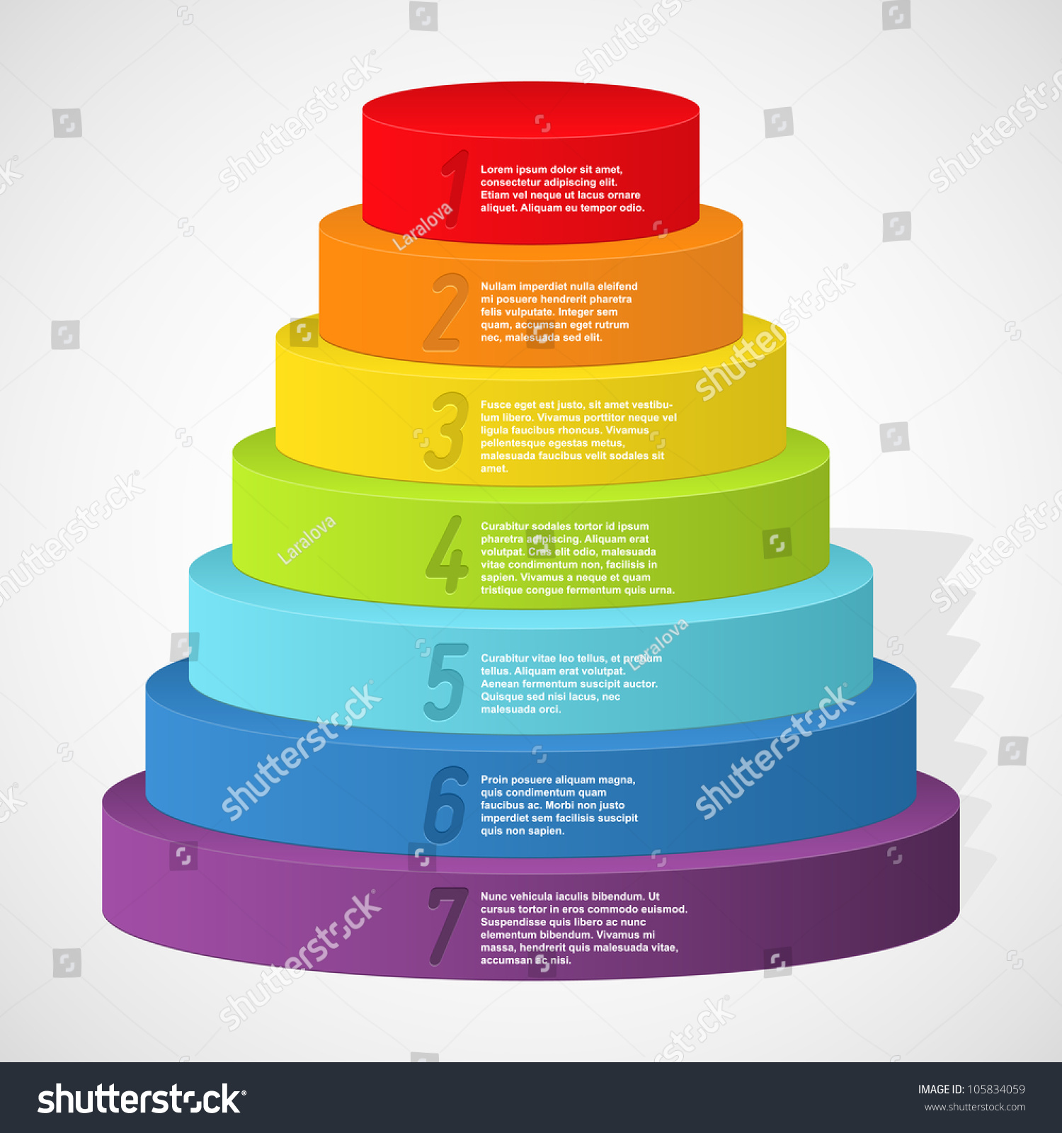 Rainbow Pyramid Numbers Vector Illustration Stock Vector (Royalty Free ...