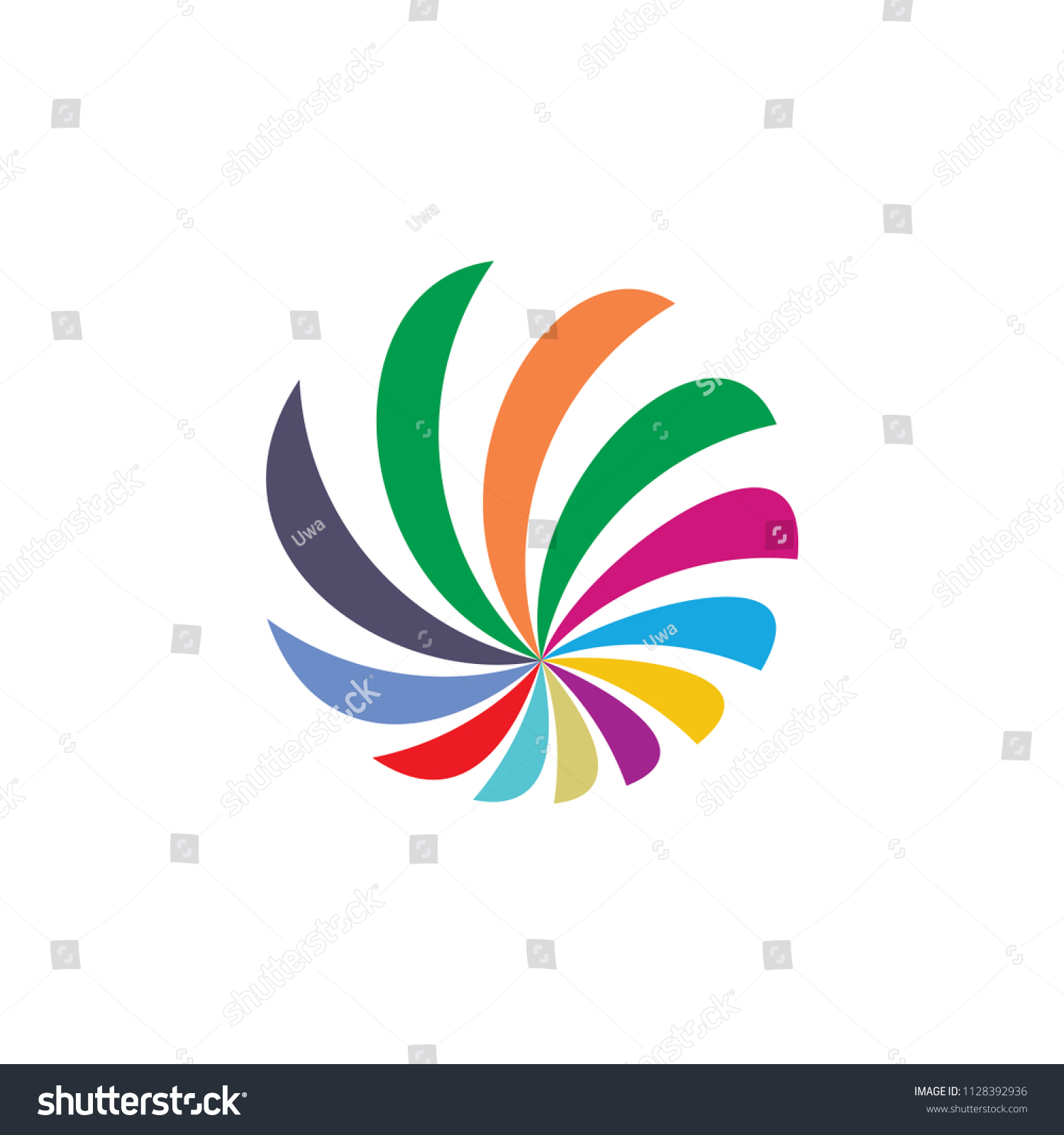 Rainbow Vortex Vector Illustration Icon Logo Stock Vector (Royalty Free ...