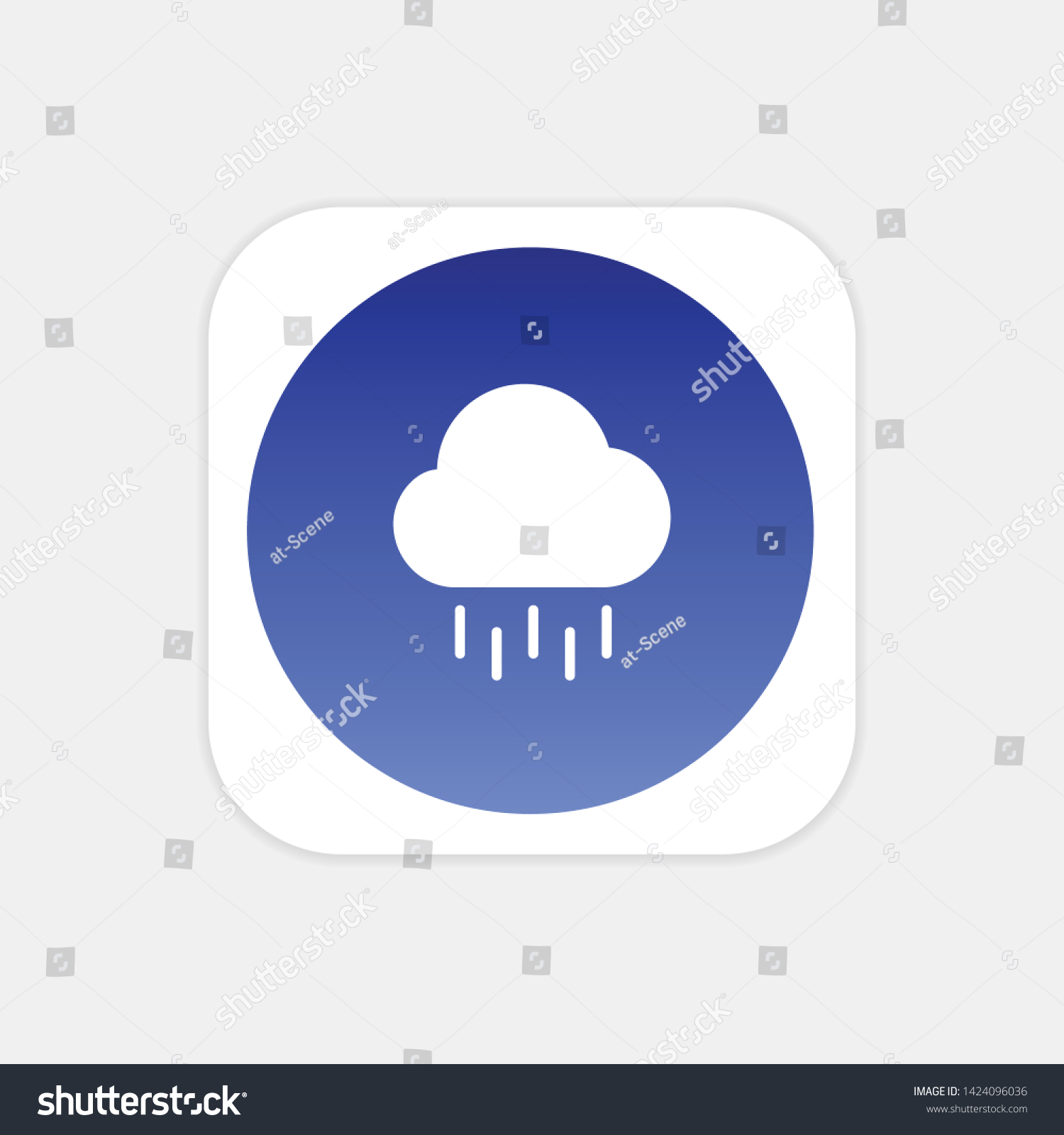 Raing Vector App Icon Stock Vector (Royalty Free) 1424096036