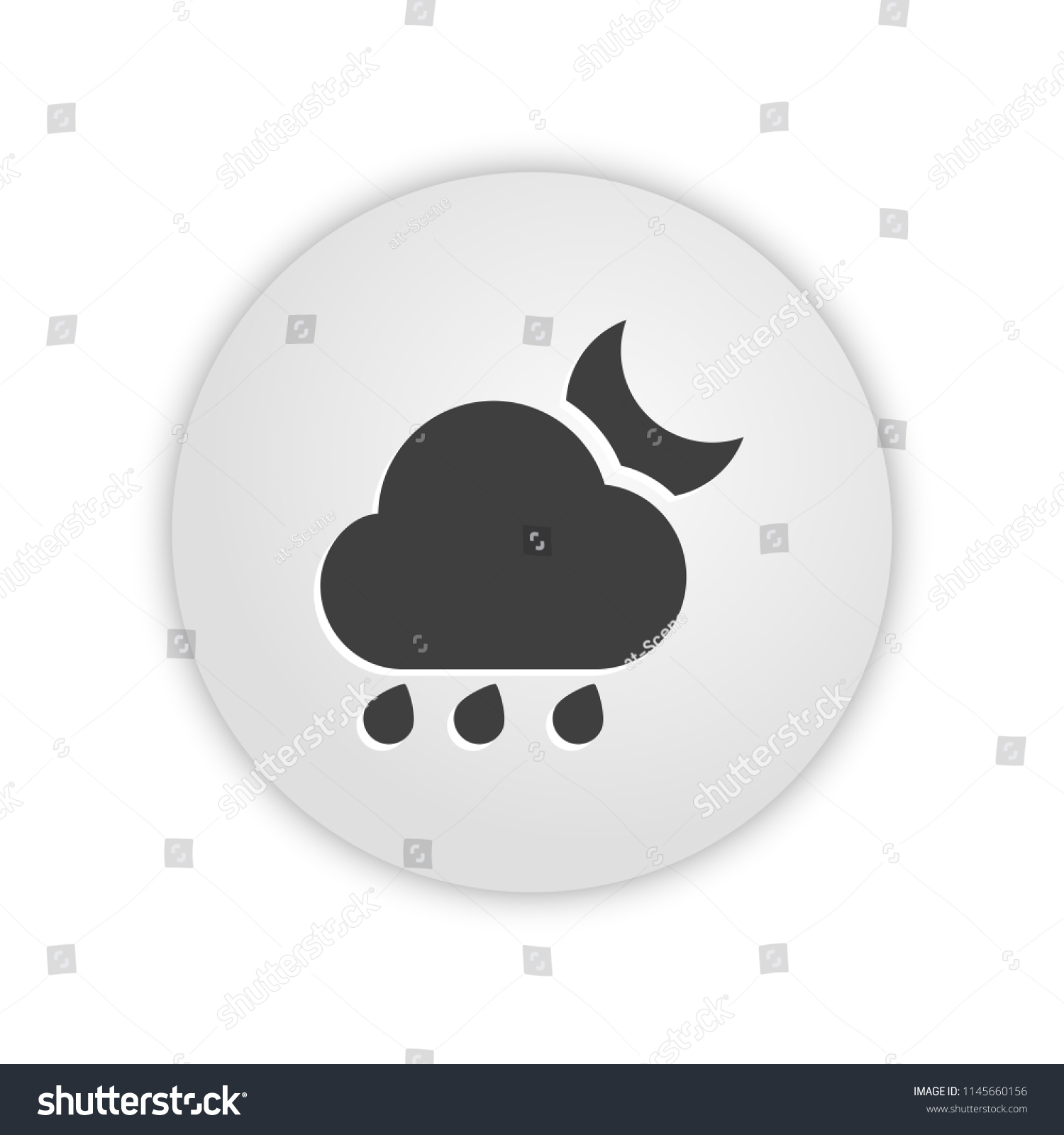 Rainy Night App Icon Stock Vector (Royalty Free) 1145660156 | Shutterstock