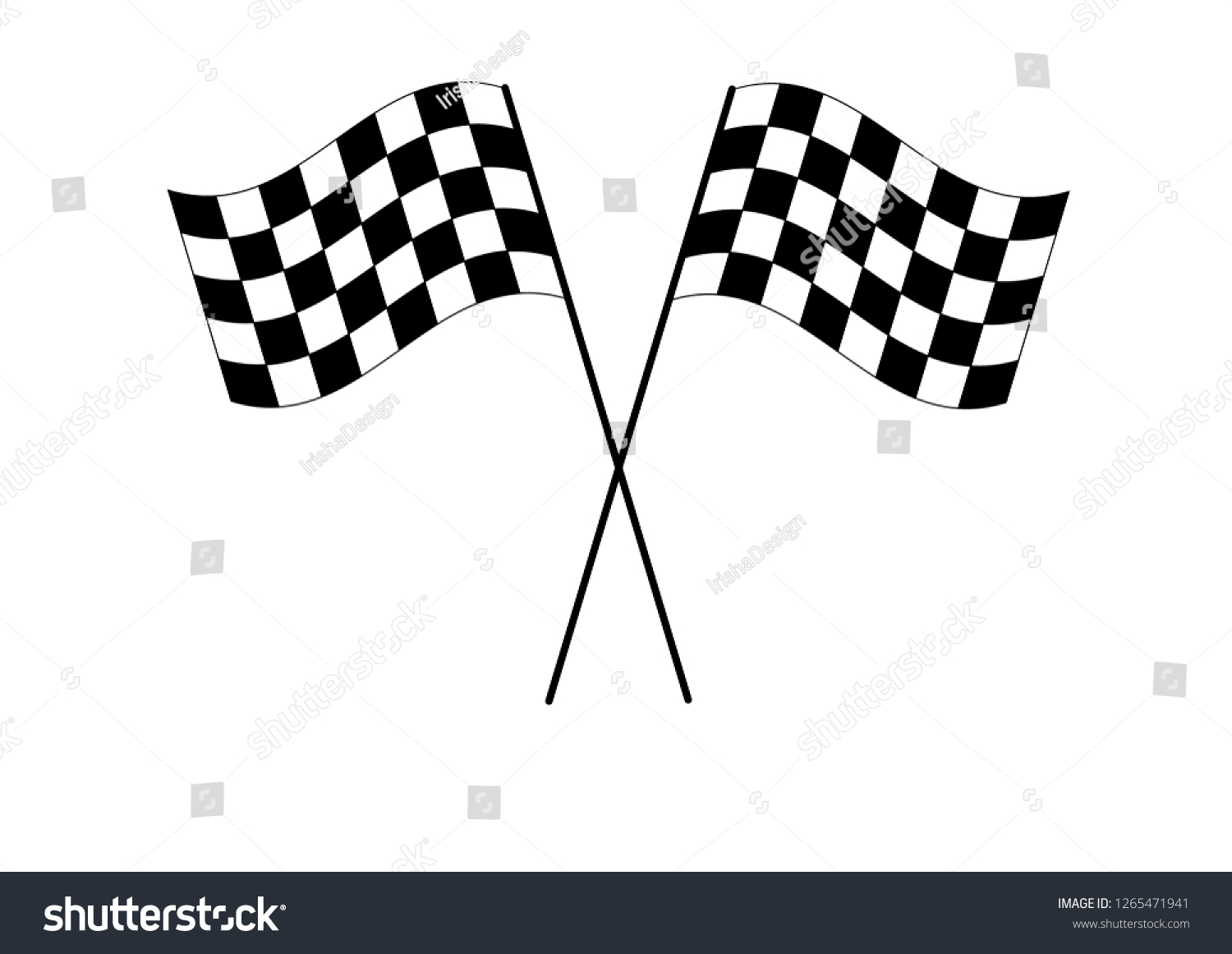 Rally Flag Starting Flag Vector Stock Vector (Royalty Free) 1265471941 ...