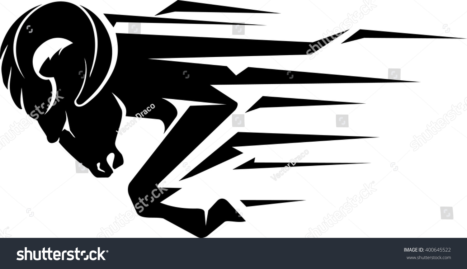 Ram Bust Abstract Stock Vector (Royalty Free) 400645522
