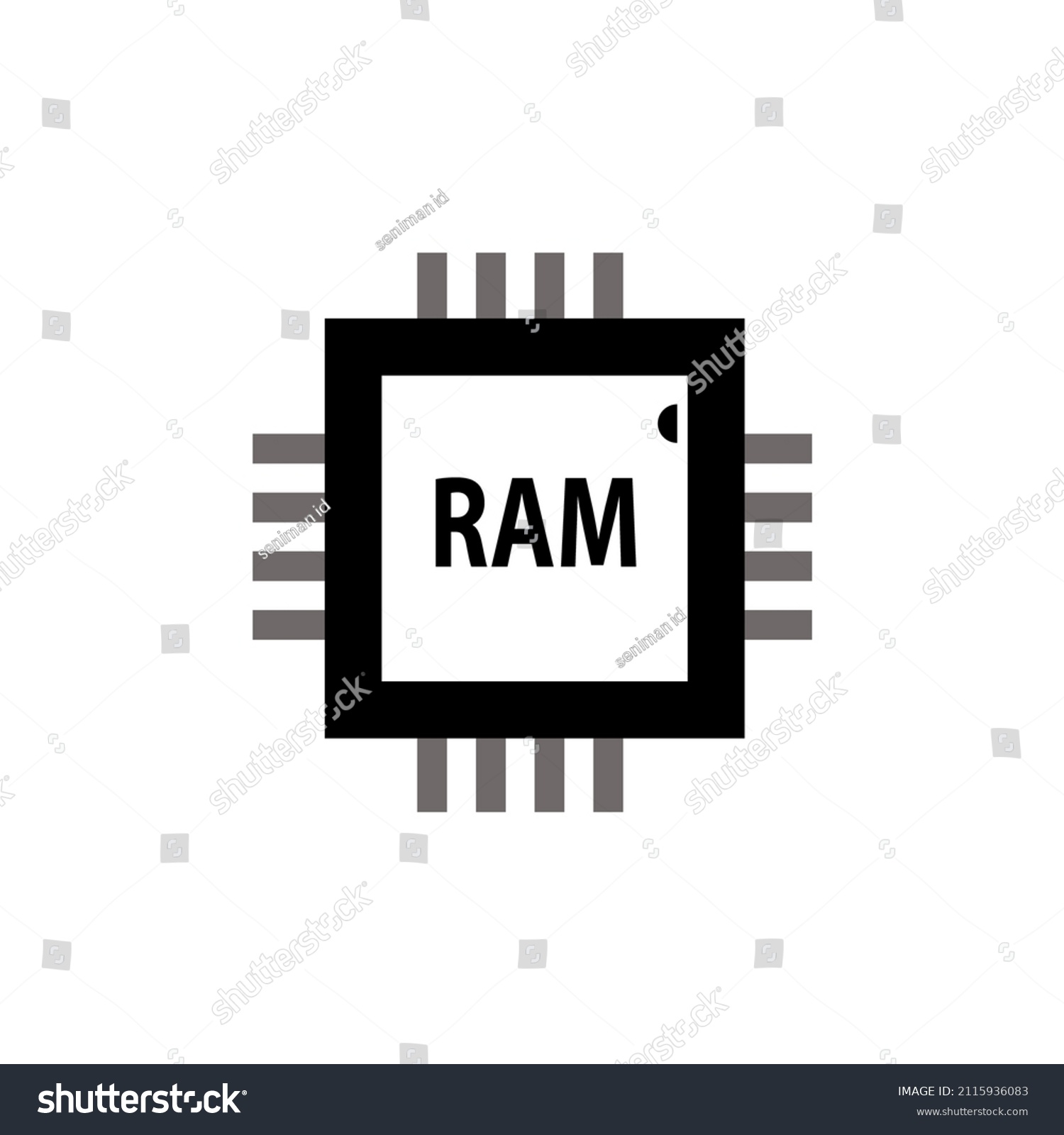 Ram Electronic Technology Themed Icon Stock Vector (Royalty Free ...