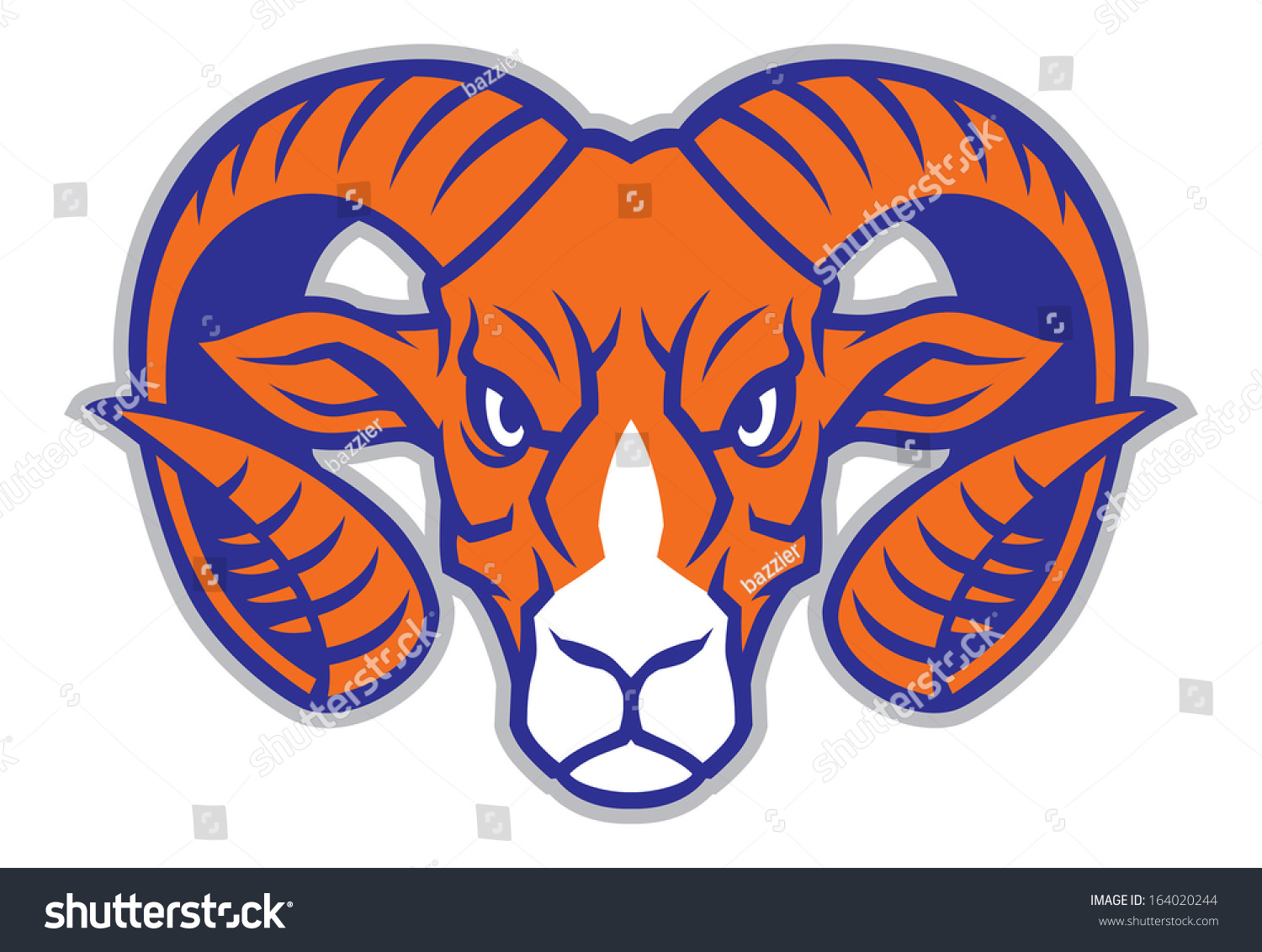 Ram Head Mascot Stock Vector Illustration 164020244 : Shutterstock
