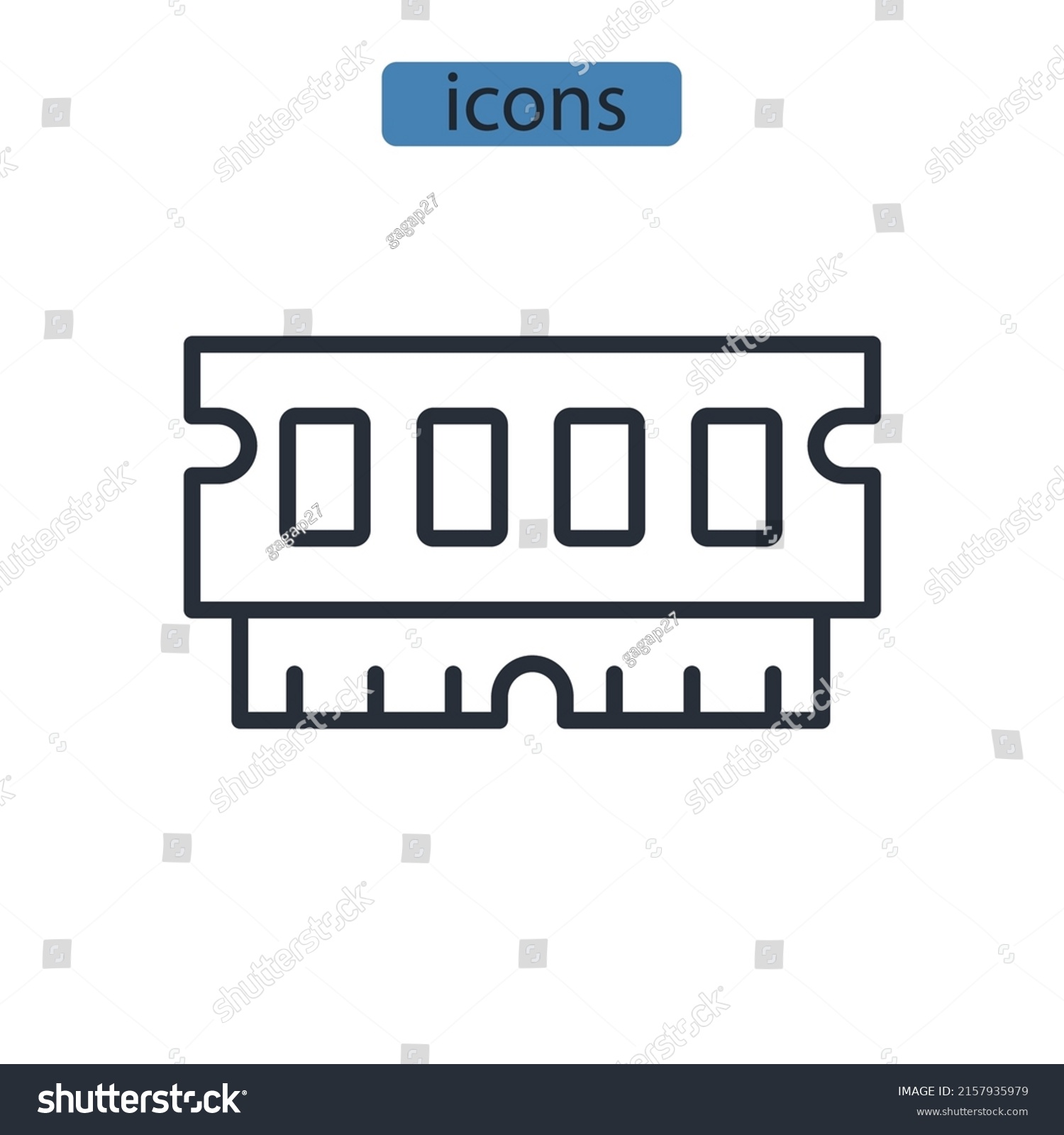 Ram Icons Symbol Vector Elements Infographic Stock Vector (Royalty Free ...