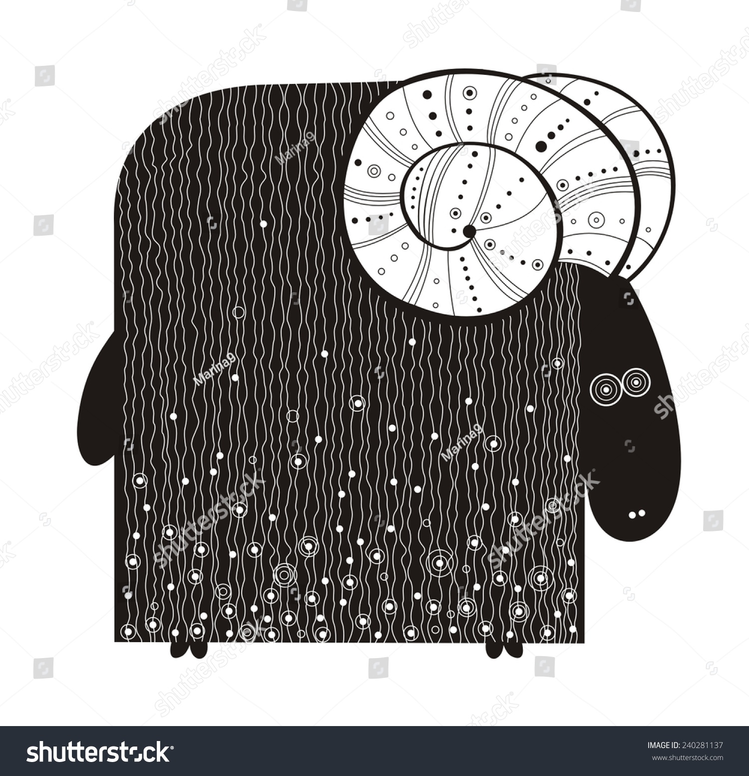 Ram Vector Illustration Stock Vector (Royalty Free) 240281137 ...