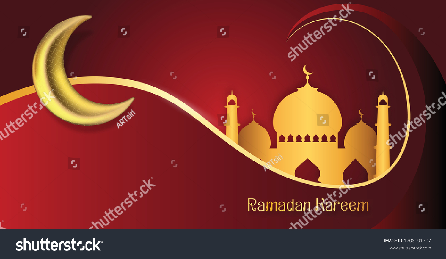 Ramadan Card Beautiful Vector Illustration Stock Vector (Royalty Free ...