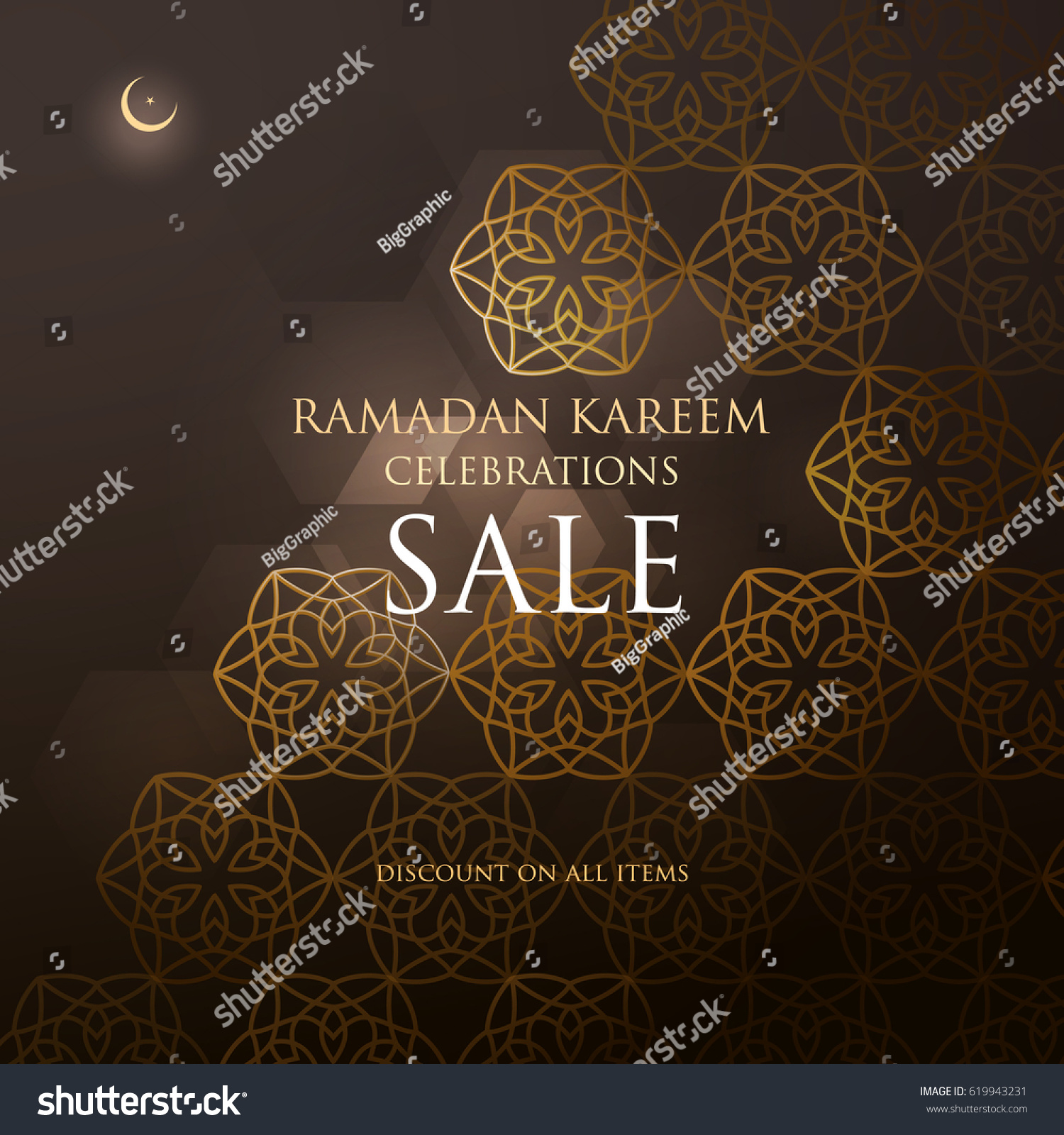 Ramadan Design Background Come Layers Stock Vector (Royalty Free) 619943231