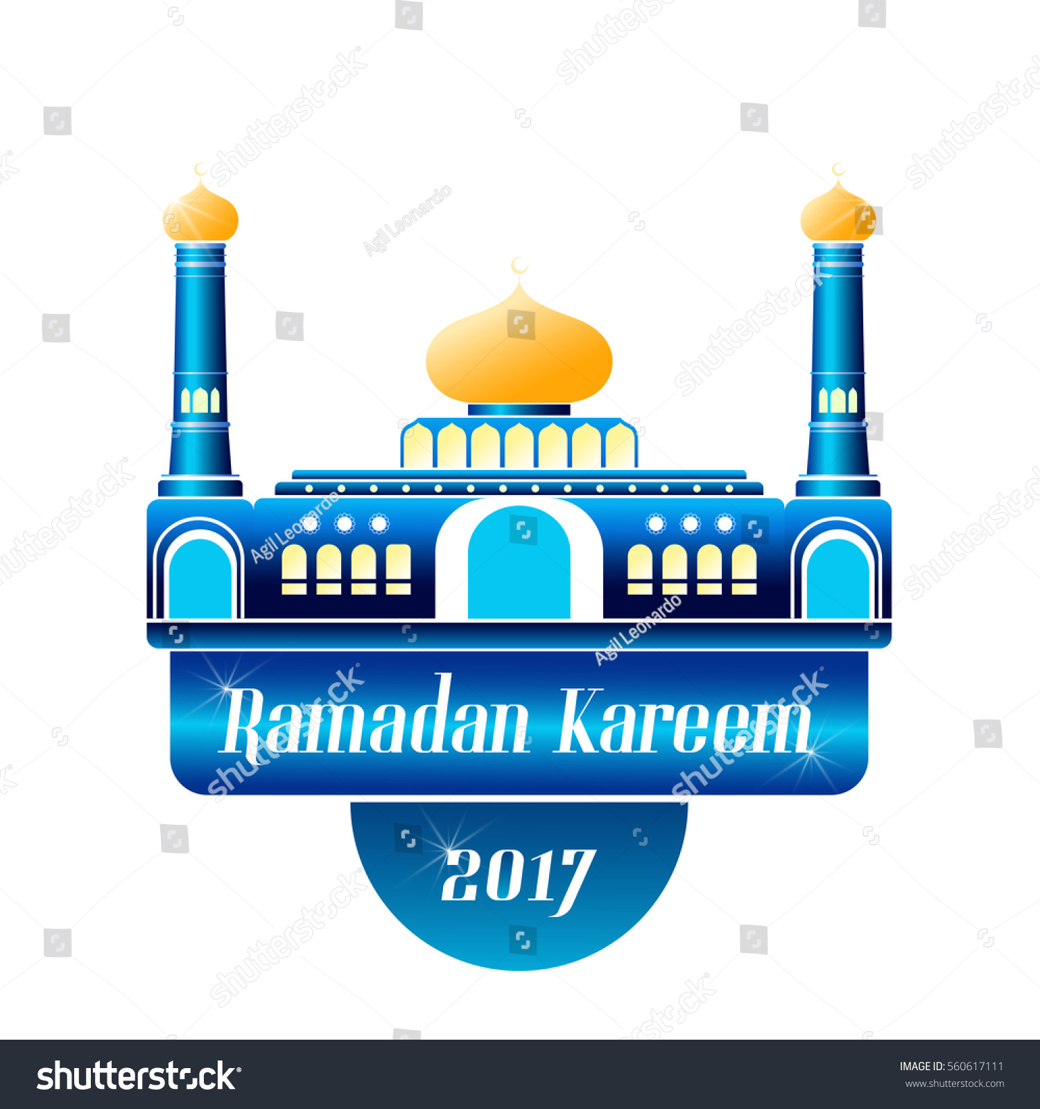 Ramadan Kareem Stickers Islam Vector Stock Vector (Royalty Free ...