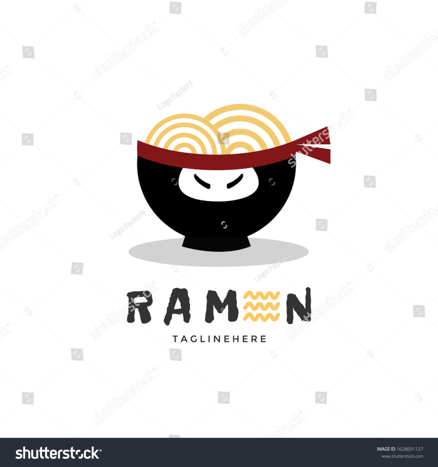Ramen Food Logo Design Vector Stock Vector (Royalty Free) 1628691127