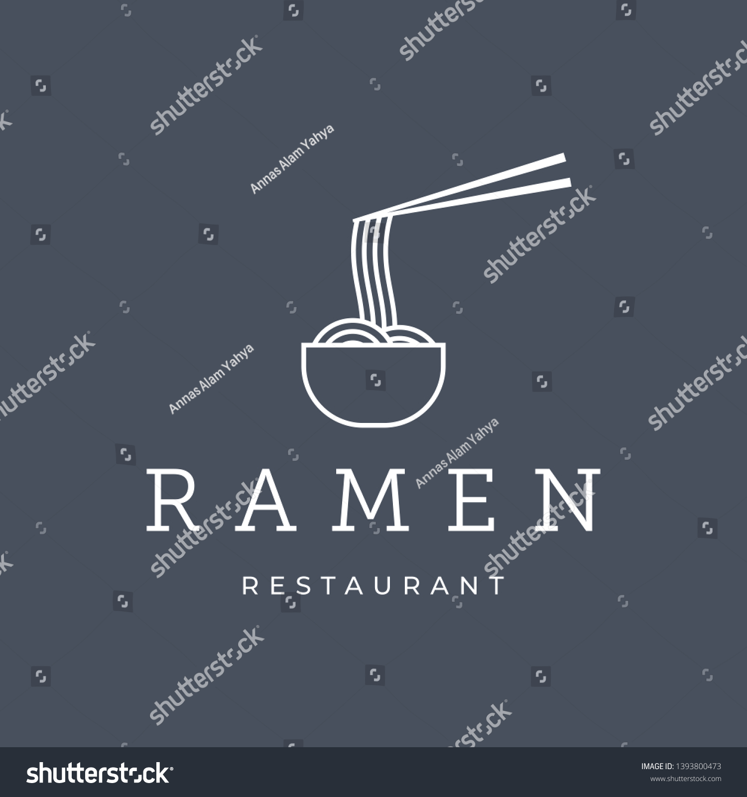 Ramen Restaurant Logo Design Template Stock Vector (Royalty Free ...