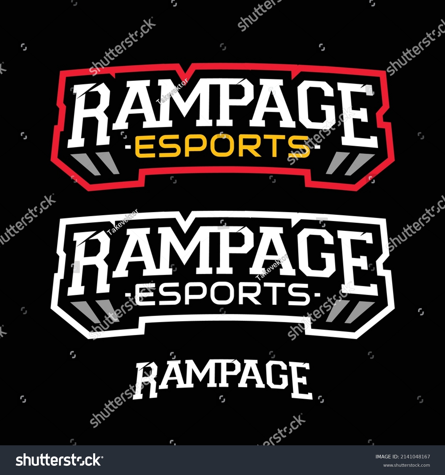 Rampage Esports Text Vector Template Text Stock Vector (Royalty Free ...