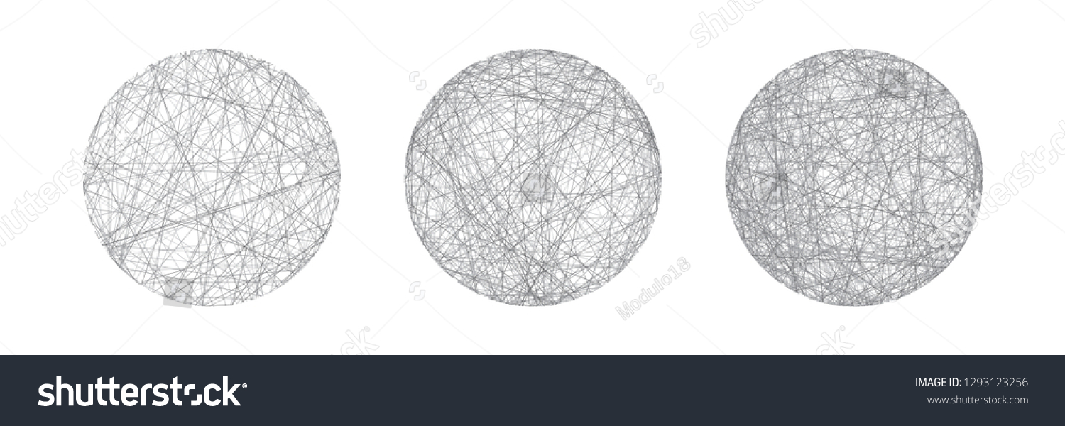 Random Direction Hatch Line Circle Mask Stock Vector (Royalty Free ...