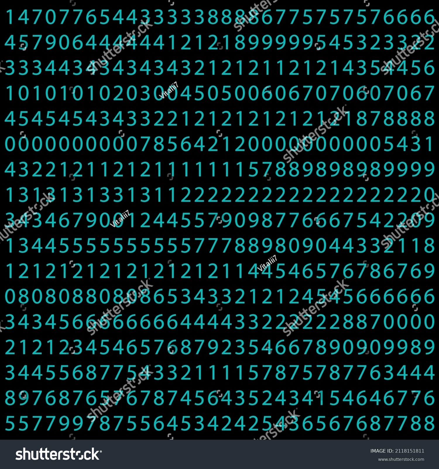 Random Number Generator On Black Background Stock Vector (Royalty Free ...