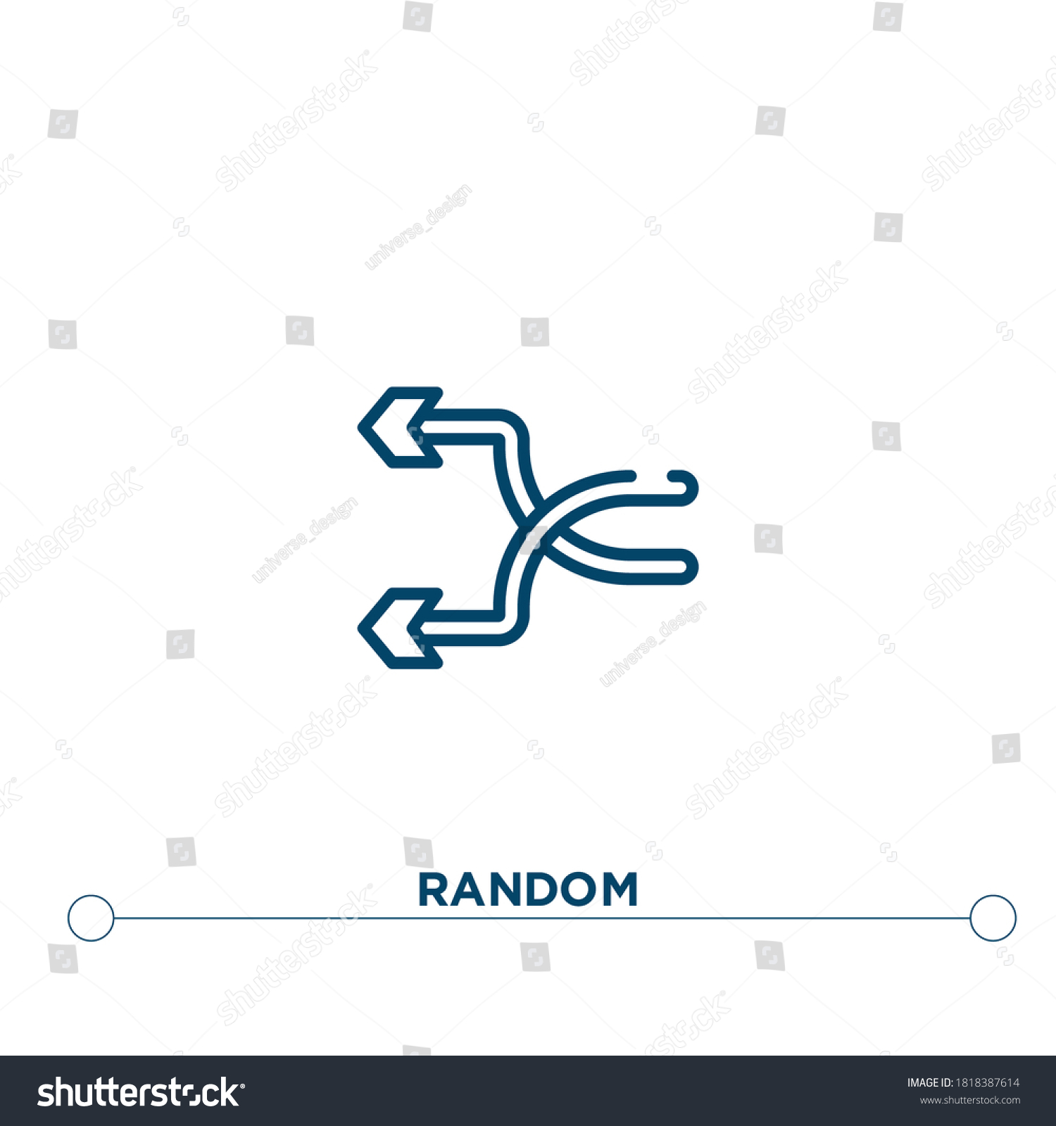 Random Outline Vector Icon Simple Element Stock Vector (Royalty Free ...