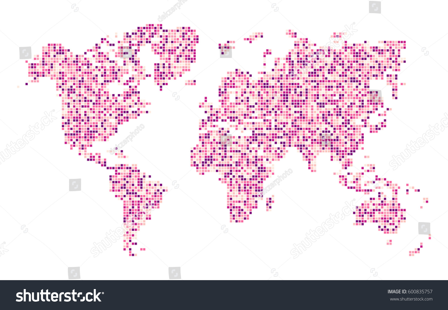 Random Rectangles World Map Stock Vector (Royalty Free) 600835757