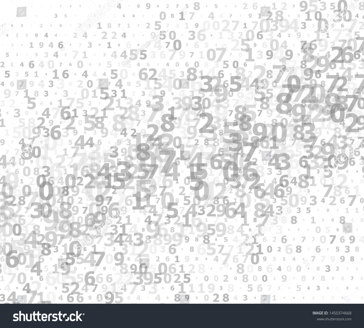 Random Transparent Numbers 0 9 Background Stock Vector (Royalty Free ...