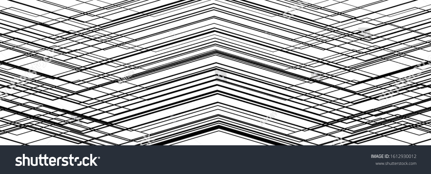 Random Wavy Zigzag Lines Abstract Art Stock Vector (Royalty Free ...